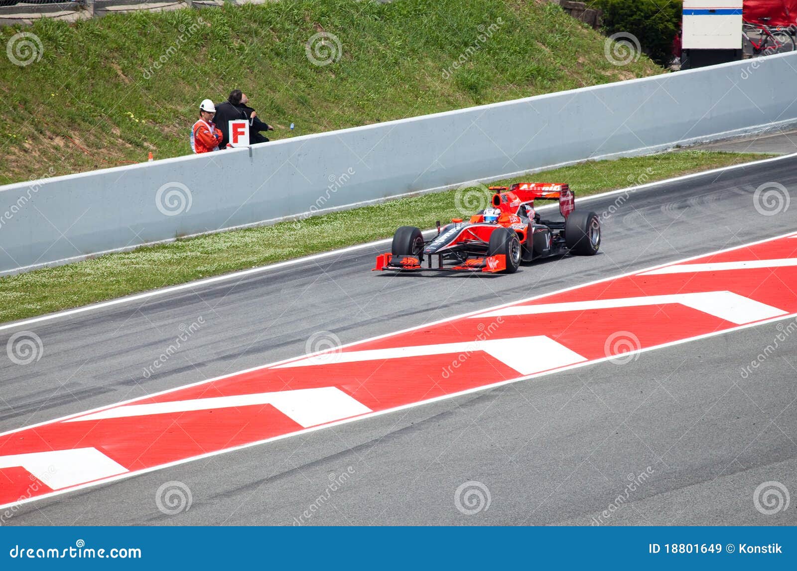 The Racing Car Leaves Lock-up Garage during the Fo Editorial Stock ...