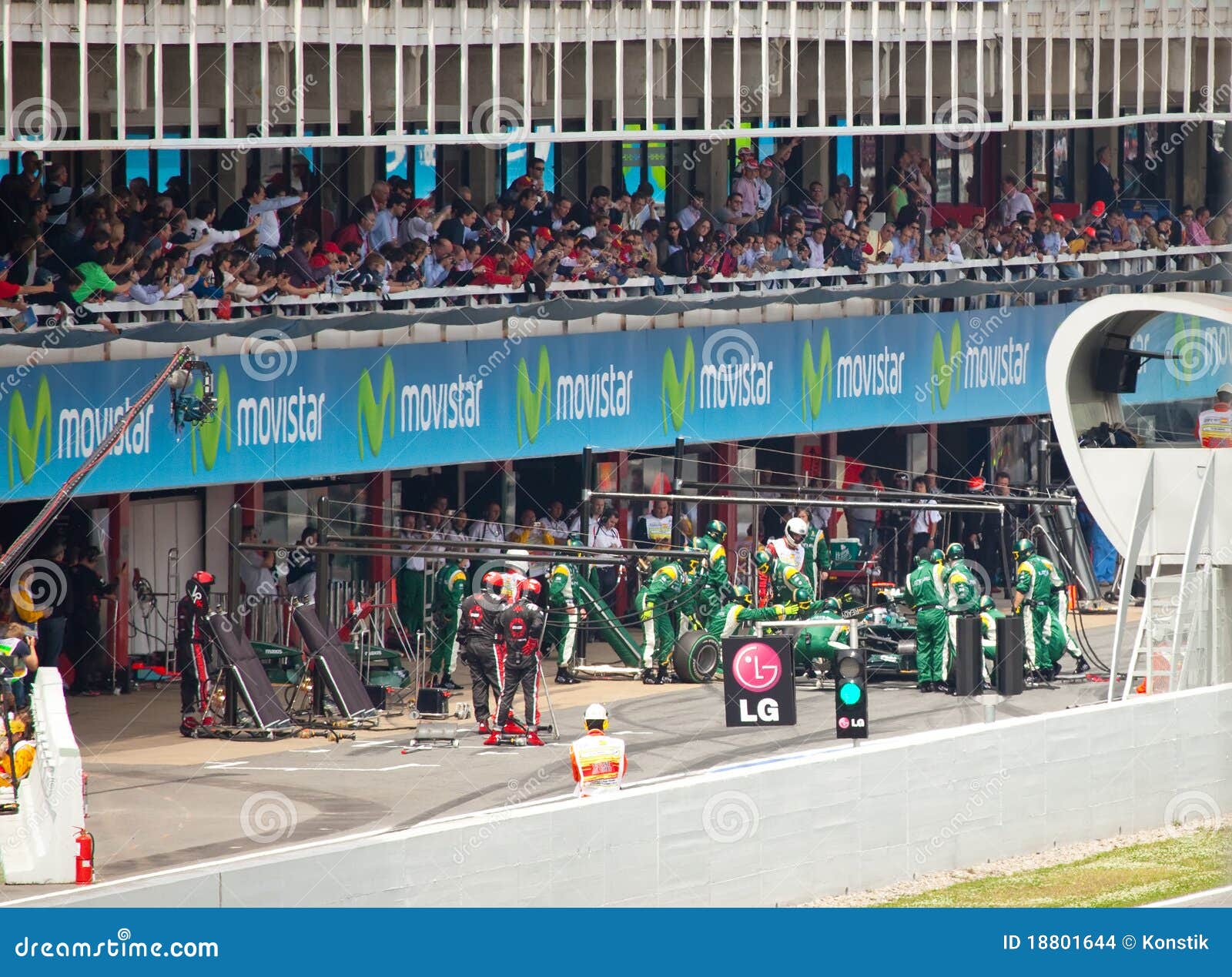 The Racing Car in Lock-up Garage during Formula1 Editorial Stock Image ...