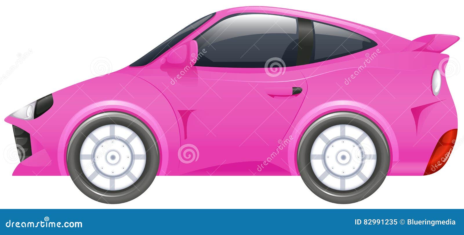 Racing car in pink color stock vector. Illustration of white - 82991235