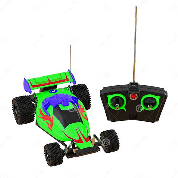 Racing Car with Remote Control Isolated Background 3d Rendering Stock ...