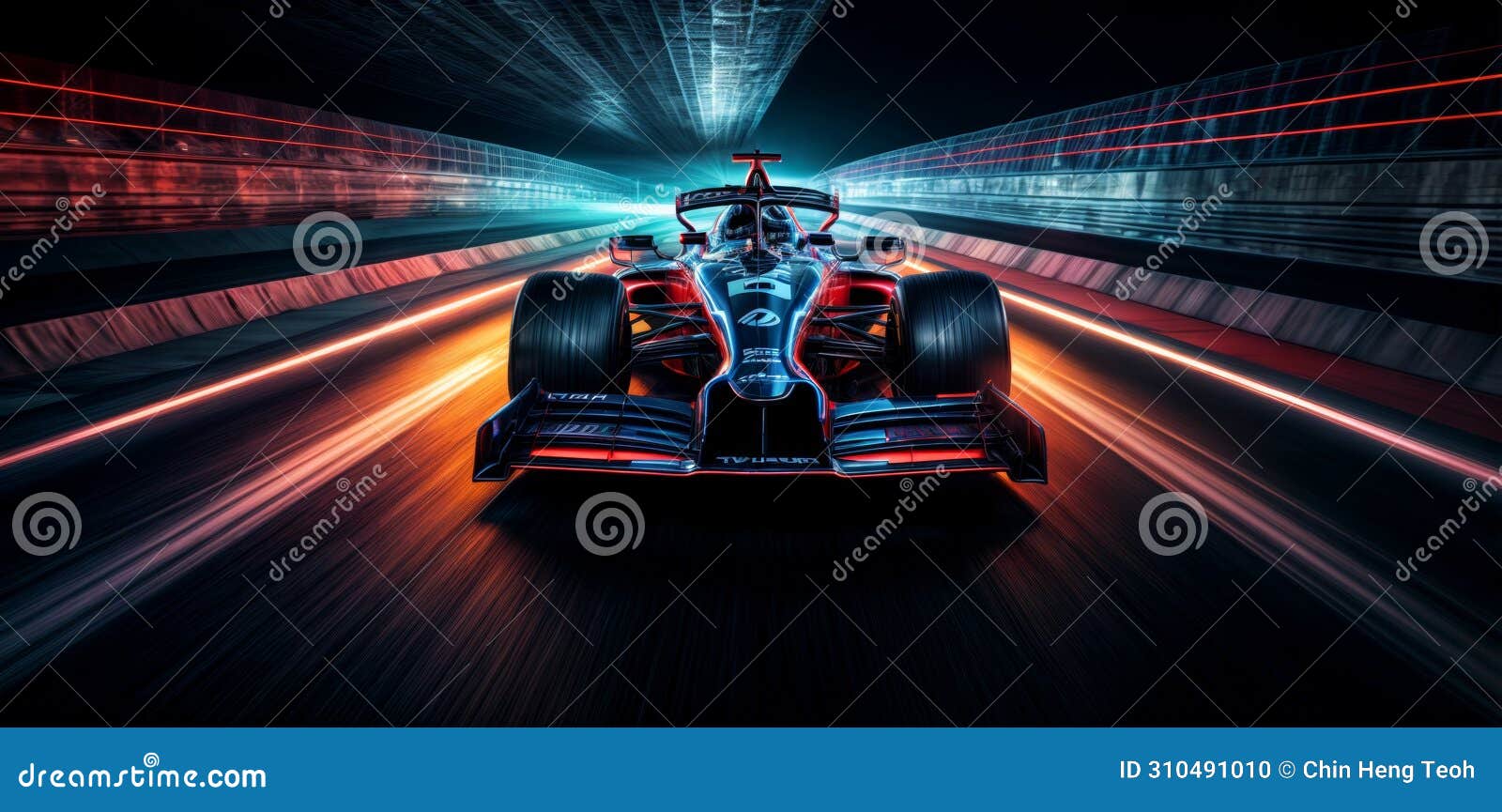 A Racing Car on a Road with Motion Blur Stock Photo - Image of ...