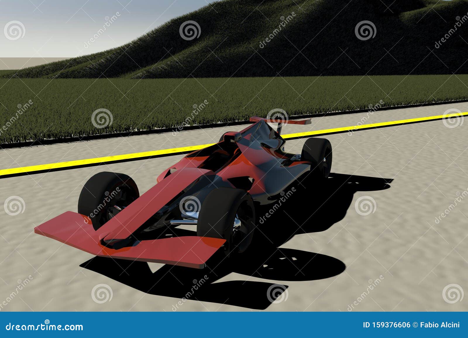 Racing car on the road stock illustration. Illustration of lifestyles ...