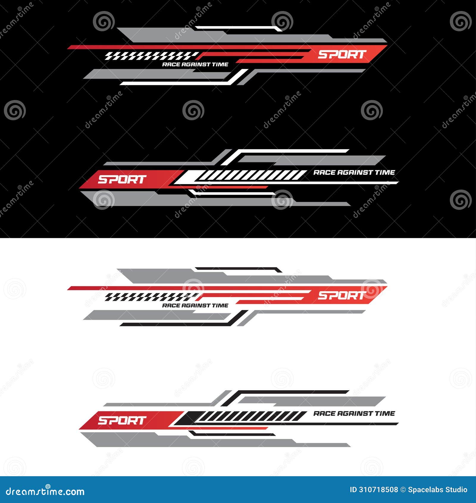 Racing Car Stickers Stripe Abstract Shape Vinyl Decal Templates Stock ...