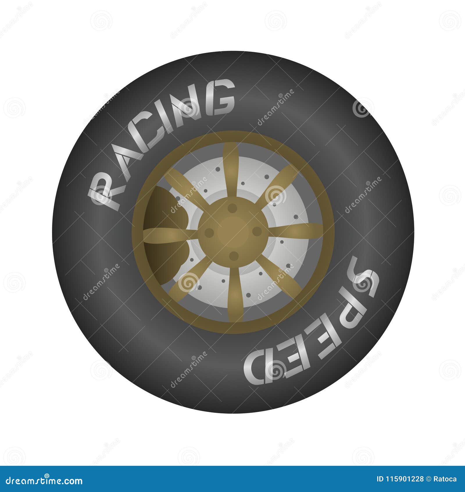Racing car tire stock vector. Illustration of rubber - 115901228