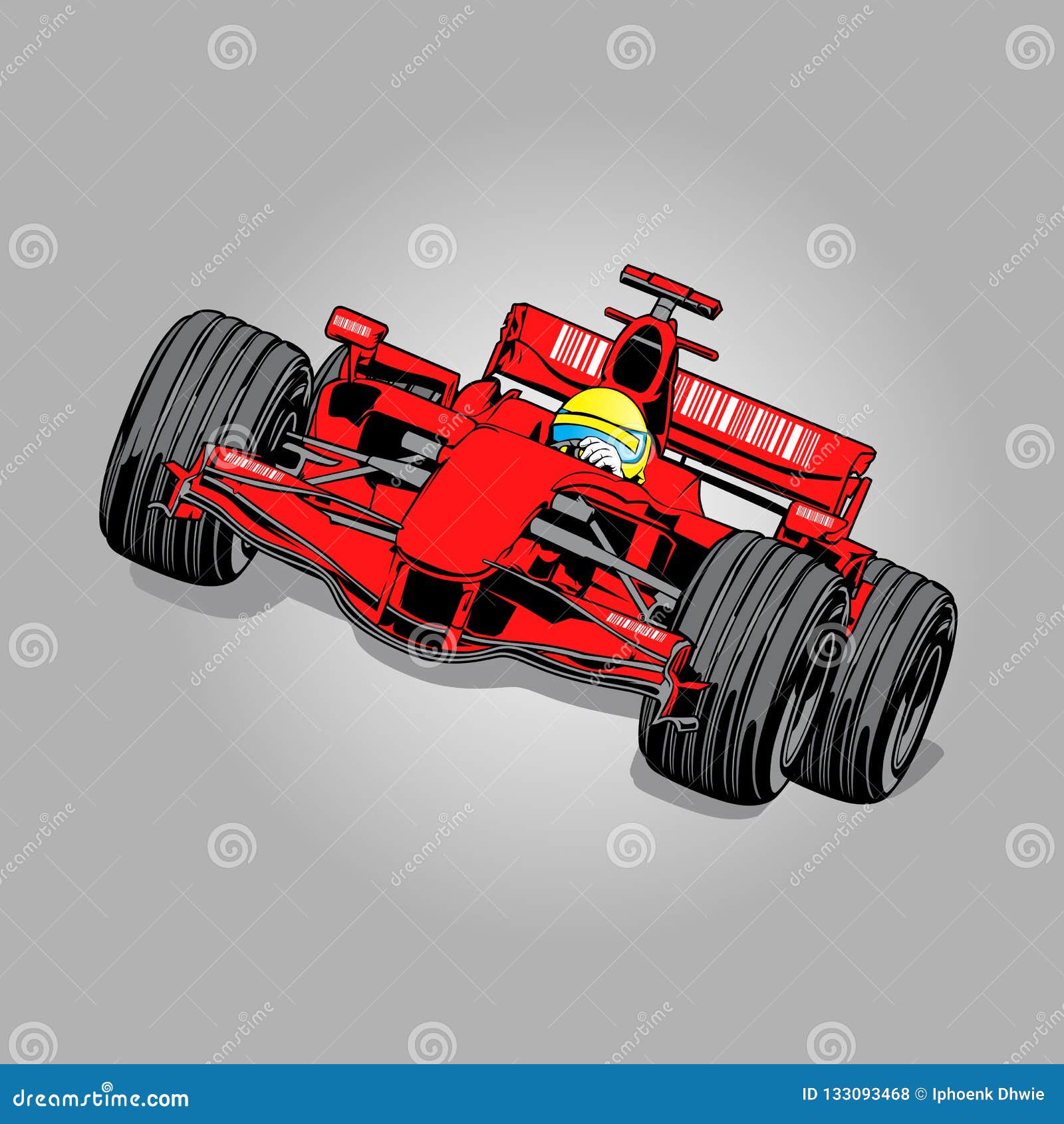 Racing Car Vector Front Side View Illustration Stock Vector ...