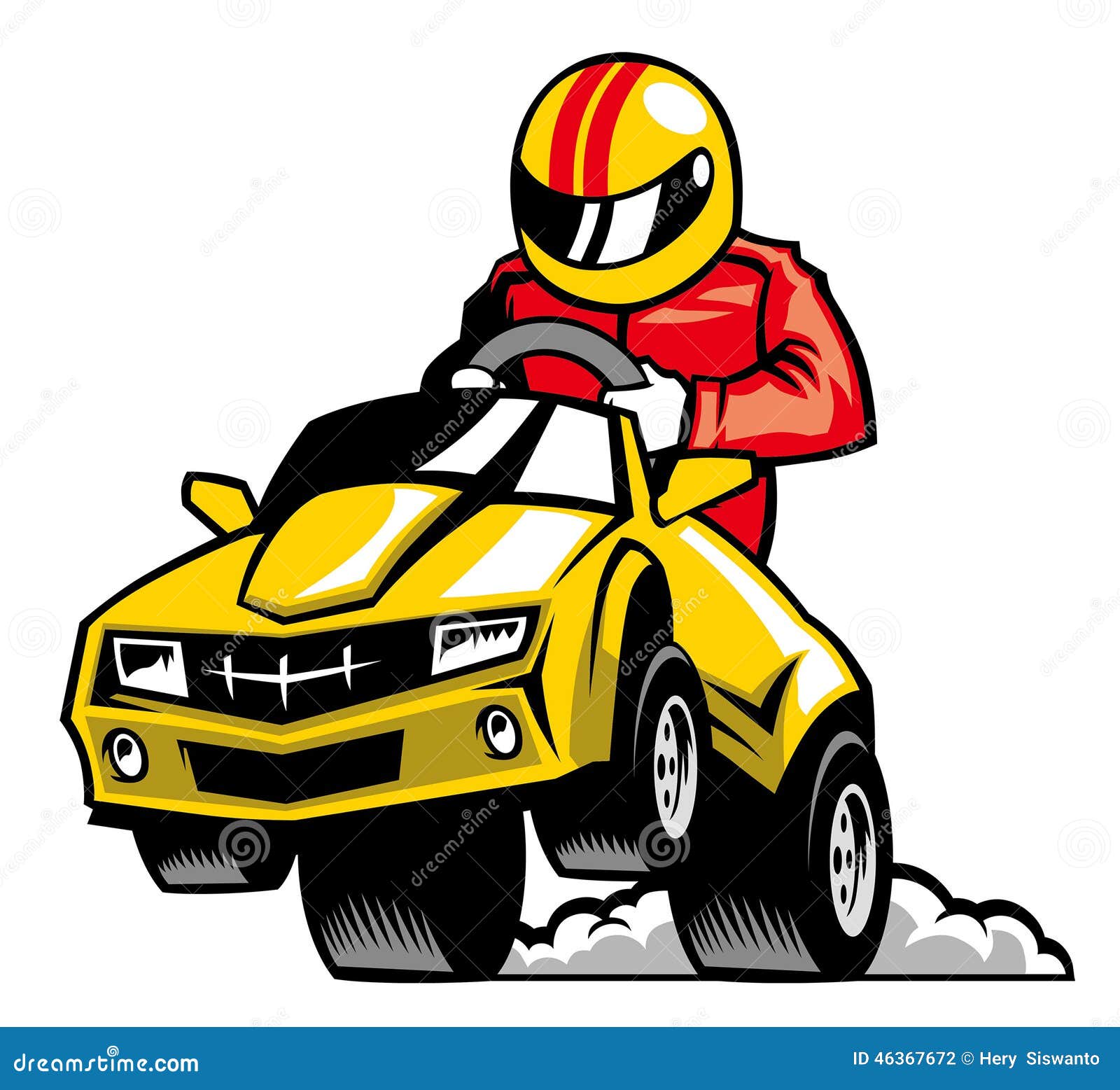 Racing car stock vector. Illustration of sedan, garage - 46367672