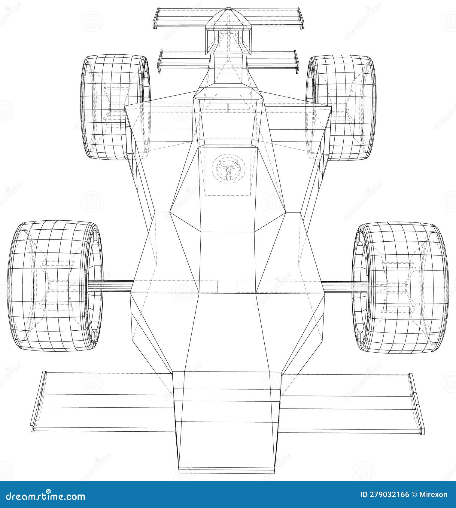 Racing Car. Wire-frame. EPS10 Format. Vector Rendering of 3d. Stock ...