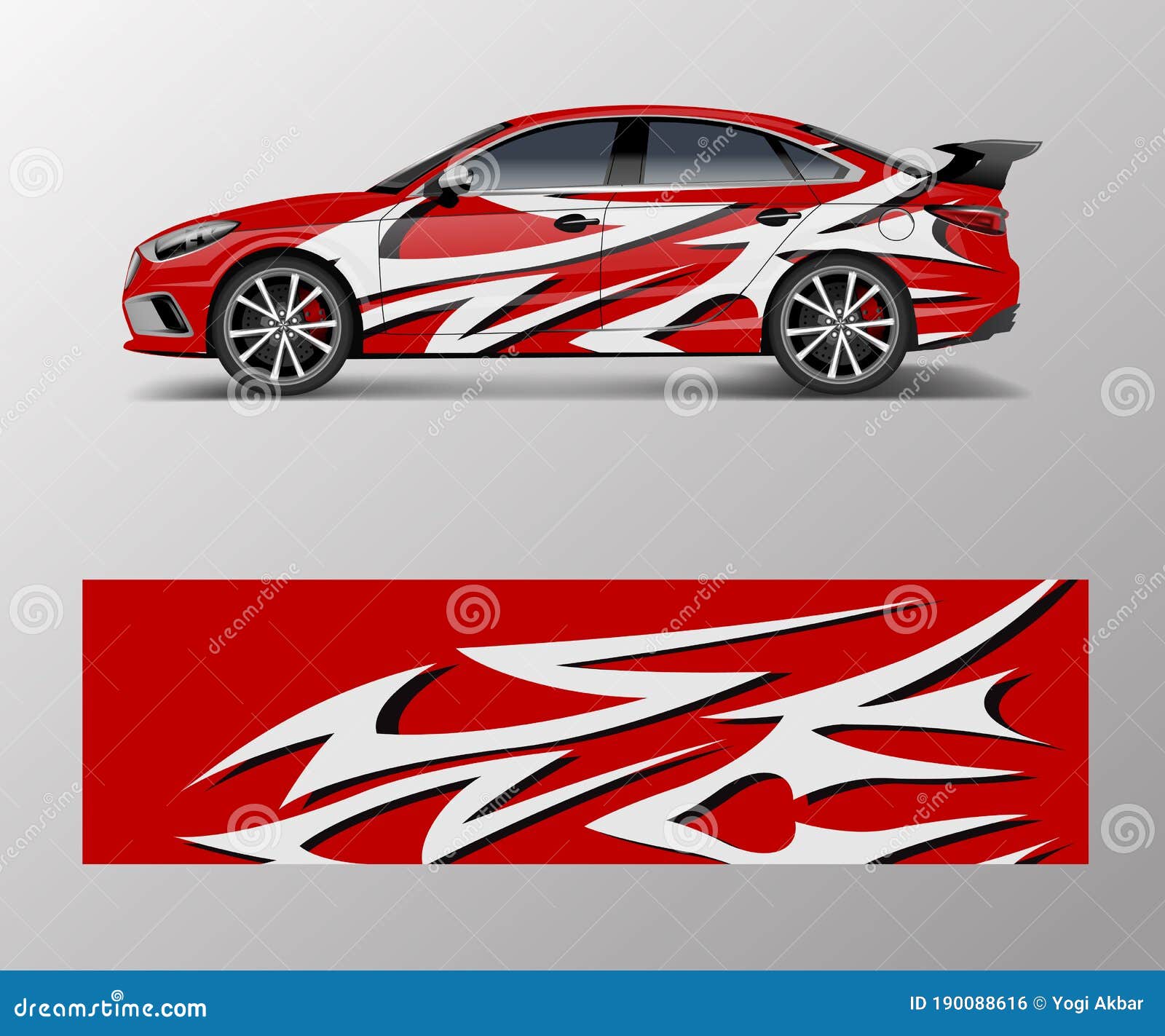 Racing Car Wrap Design. Wrap Design for Custom Sport Car Stock Vector ...