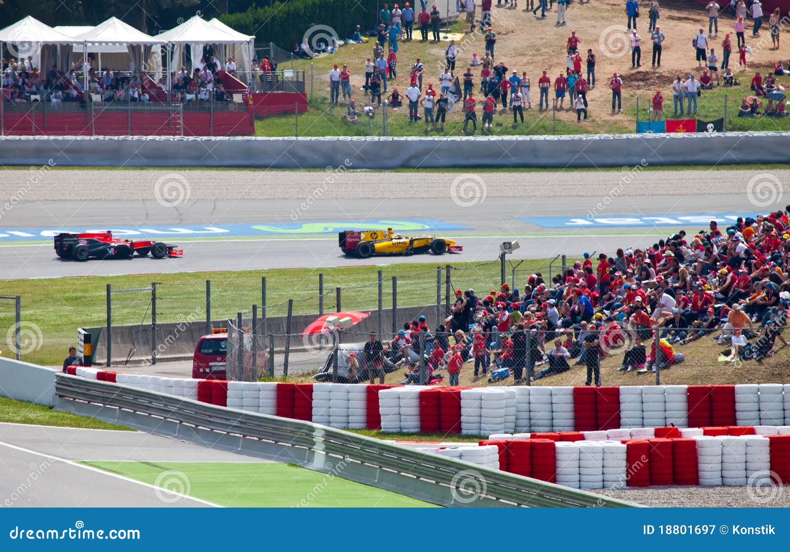 Racing Cars on a Circuit during the Formula Editorial Photography ...