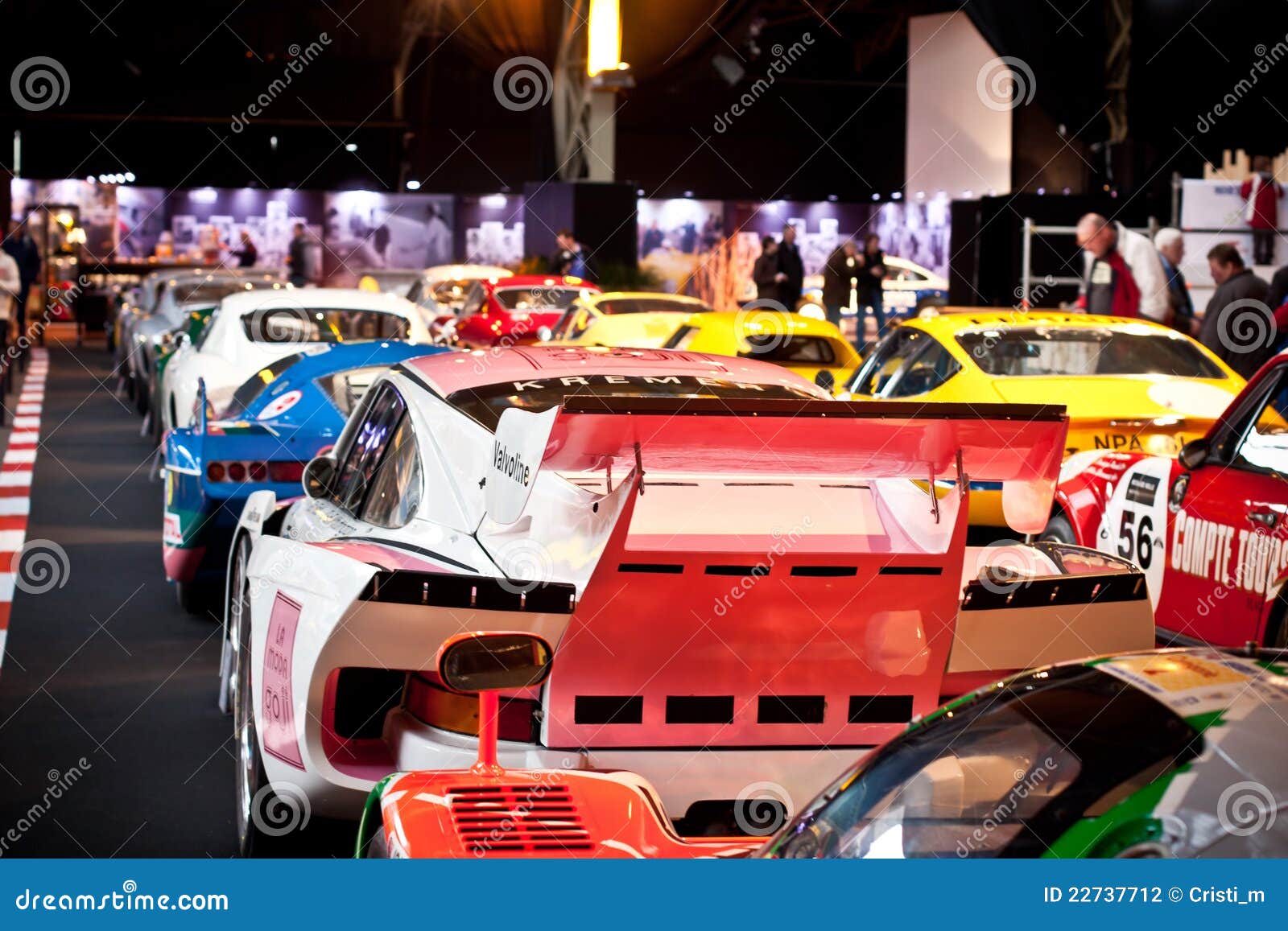 Racing cars on display editorial photography. Image of tunning - 22737712