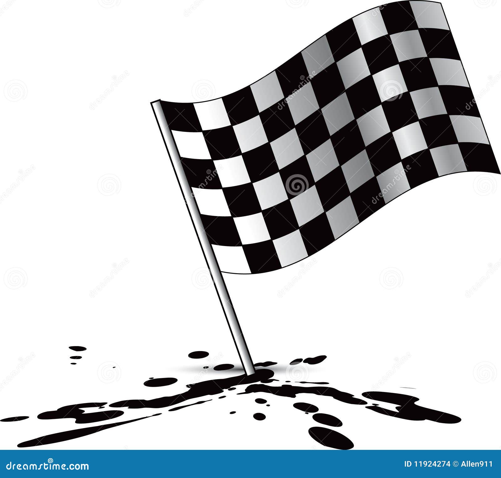 Racing Checkered Flag on Oil Splatter Stock Vector - Illustration of ...