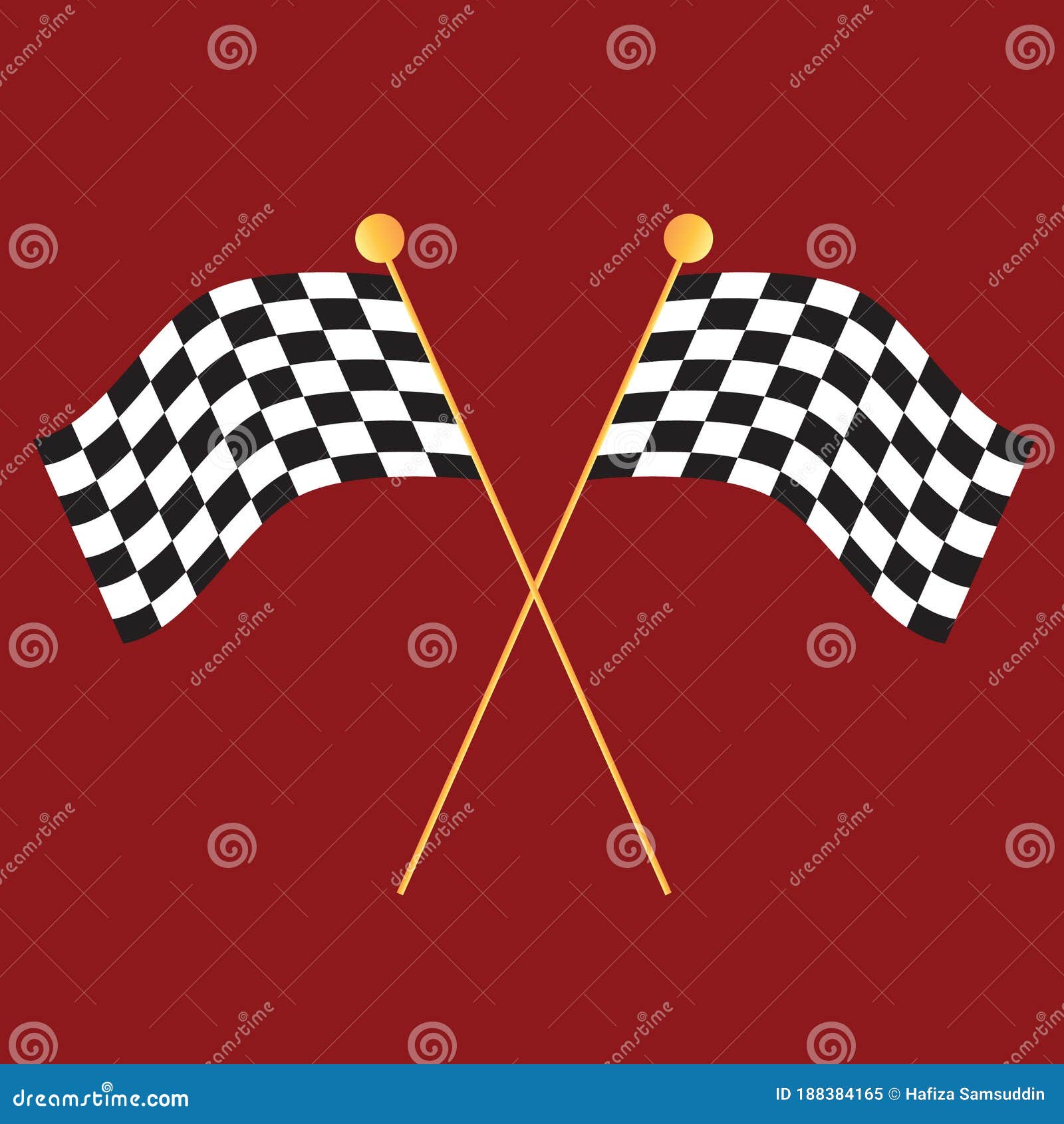 Racing Checkered Flags. Vector Illustration Decorative Design Stock ...