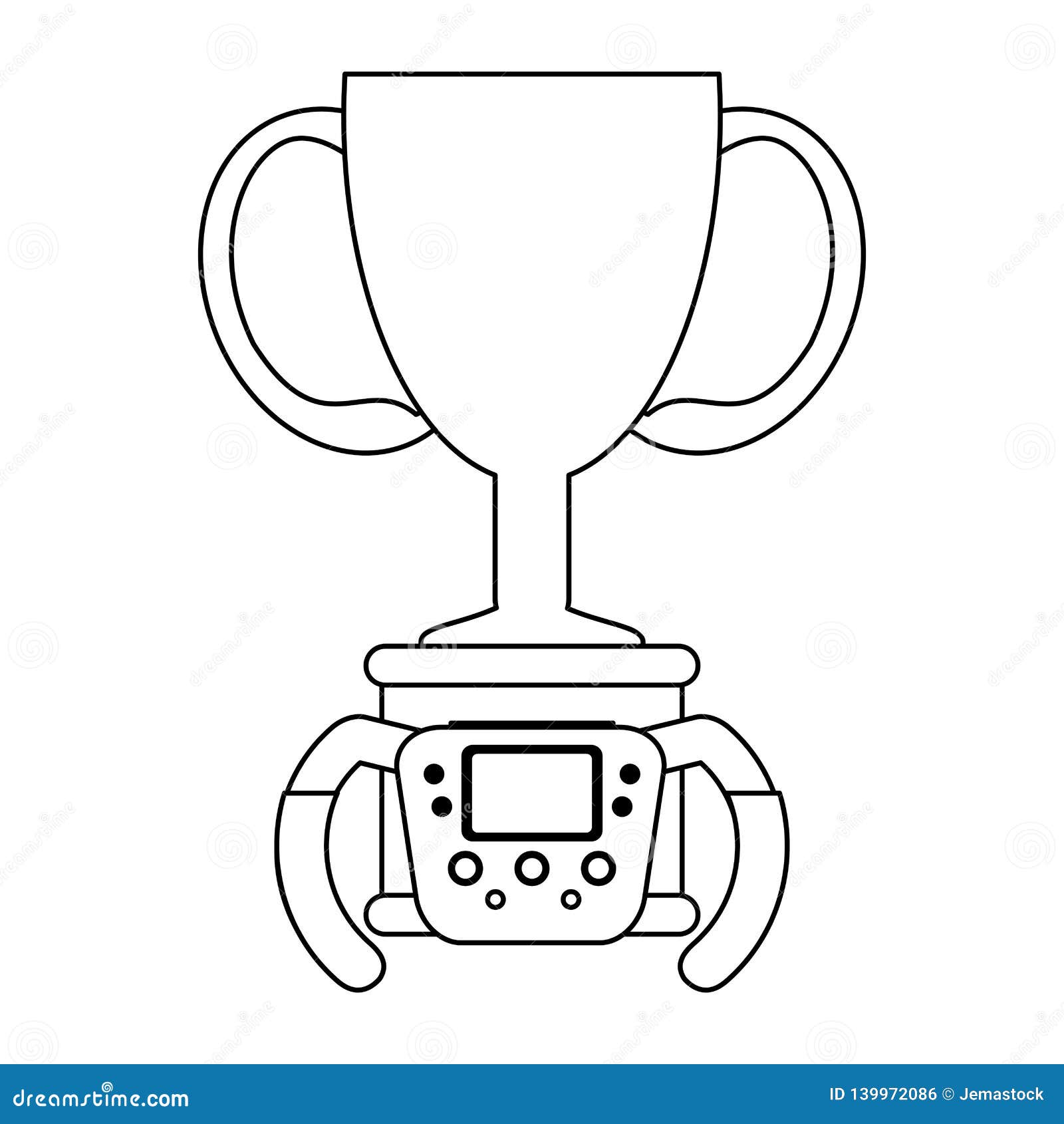 Racing Chmapionship Trophy Cup Black and White Stock Vector ...