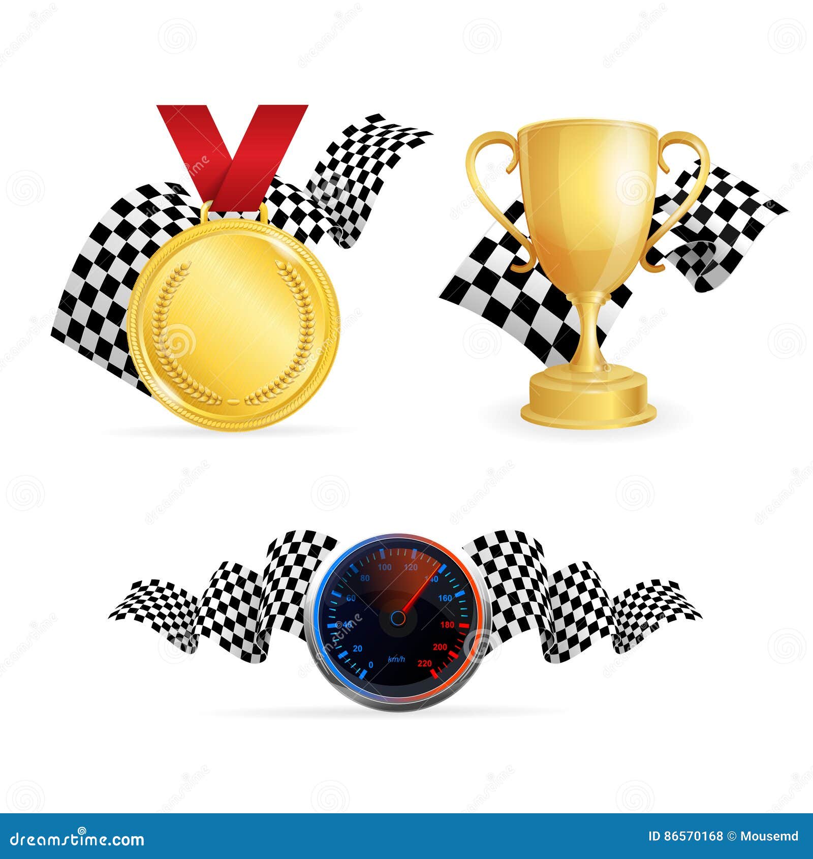 Racing Color Icon Set. Vector Stock Vector - Illustration of checker ...