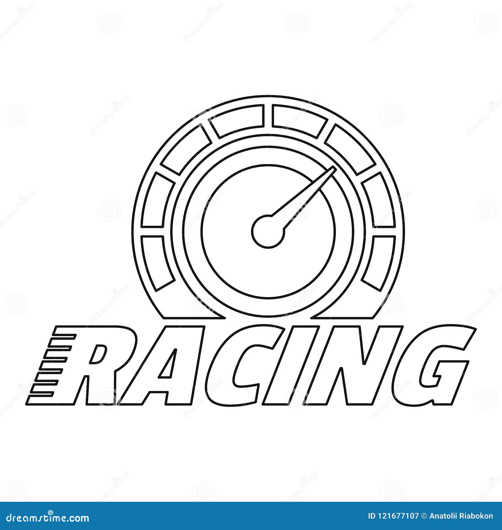 Racing Dashboard Logo, Outline Style Stock Vector - Illustration of ...