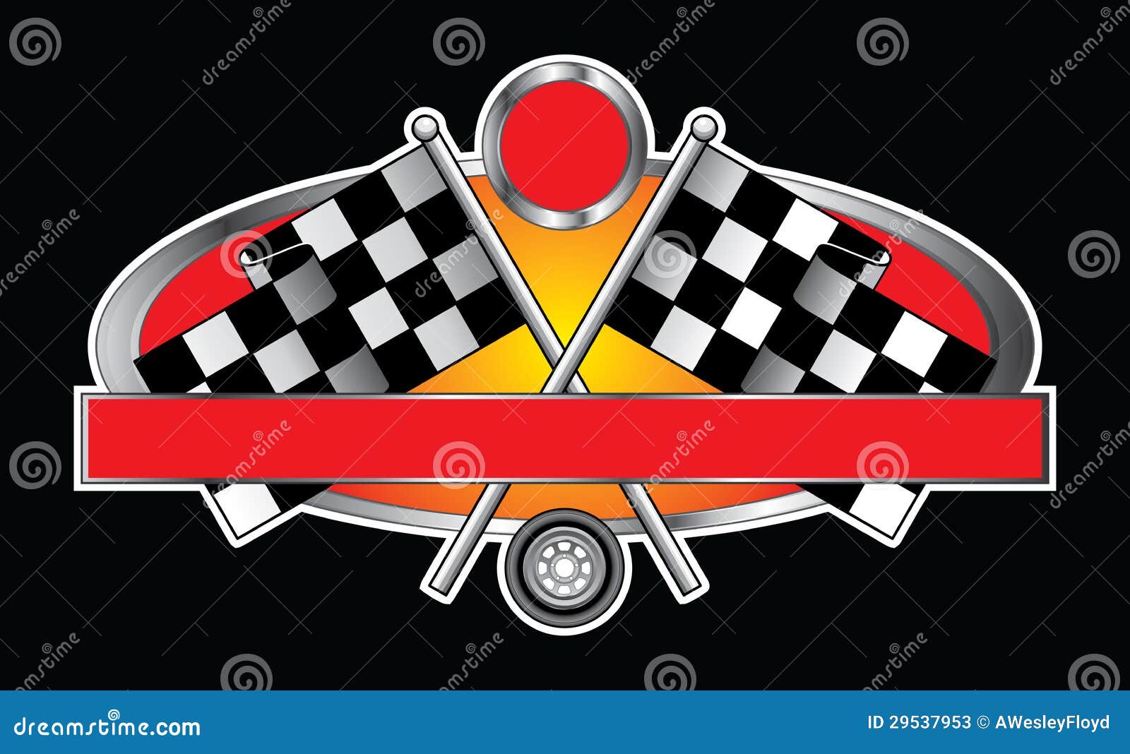 Racing Design with Banner stock vector. Illustration of flags - 29537953