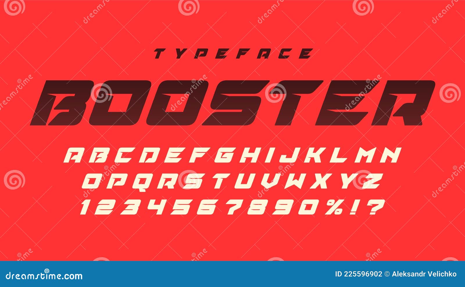 Racing Display Font Design, Alphabet, Letters And Numbers Vector ...
