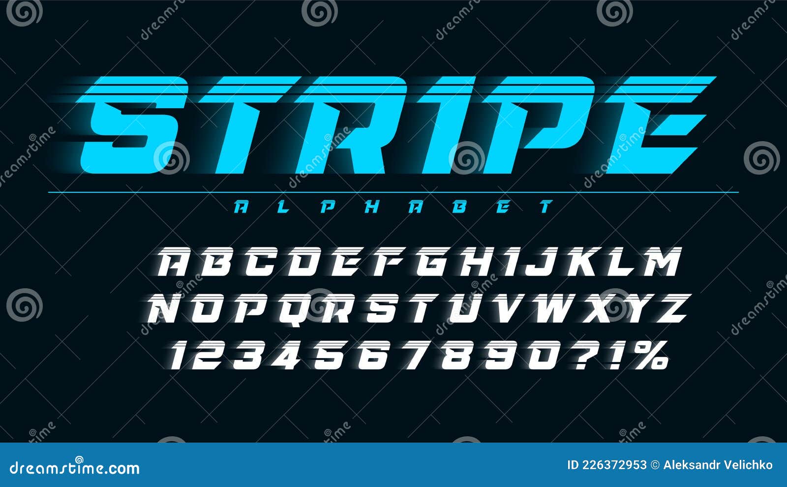 Racing Display Font Design, Alphabet, Typeface, Letters Vector ...