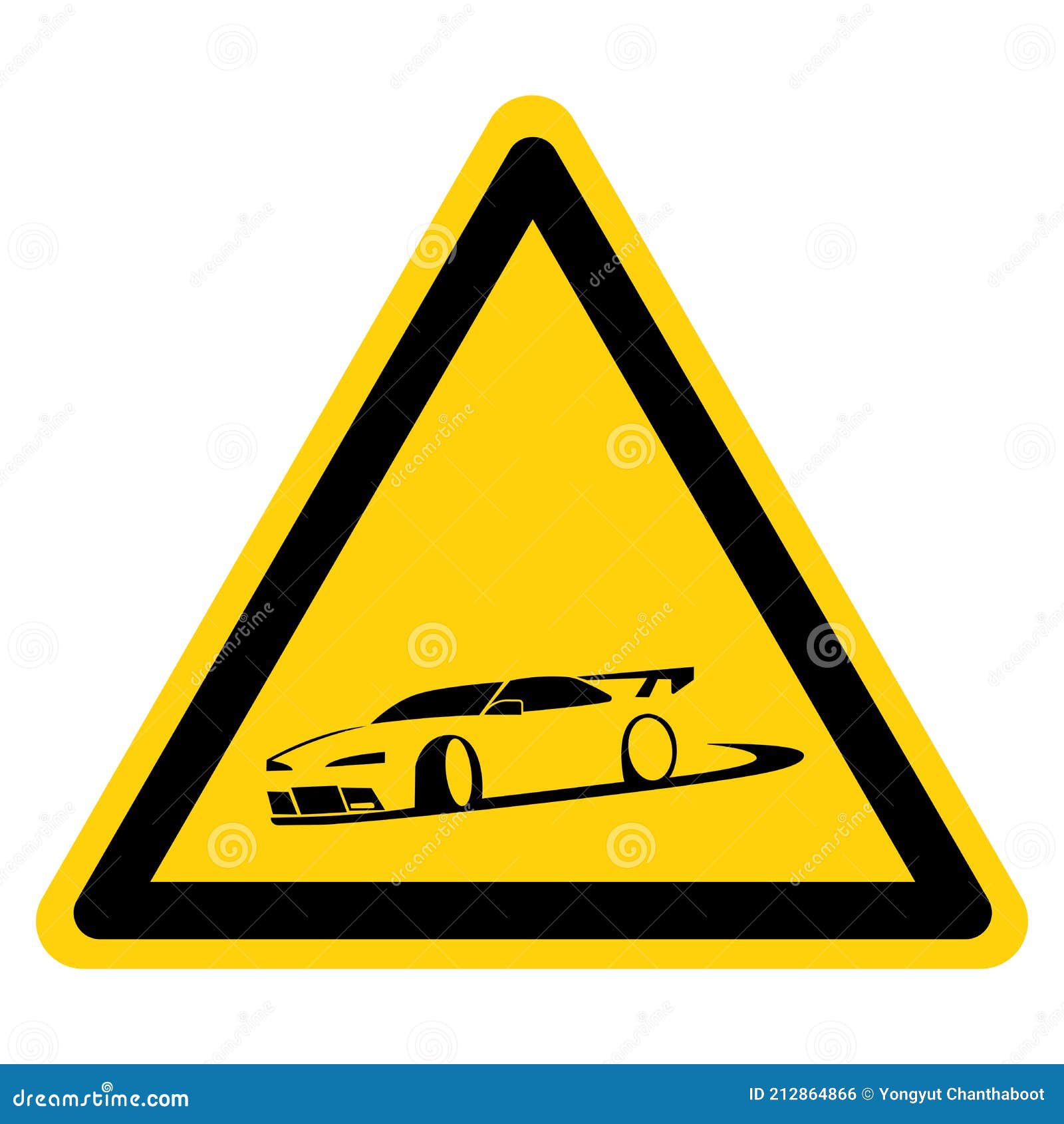 Racing Drift Area Symbol Sign ,Vector Illustration, Isolate on White ...