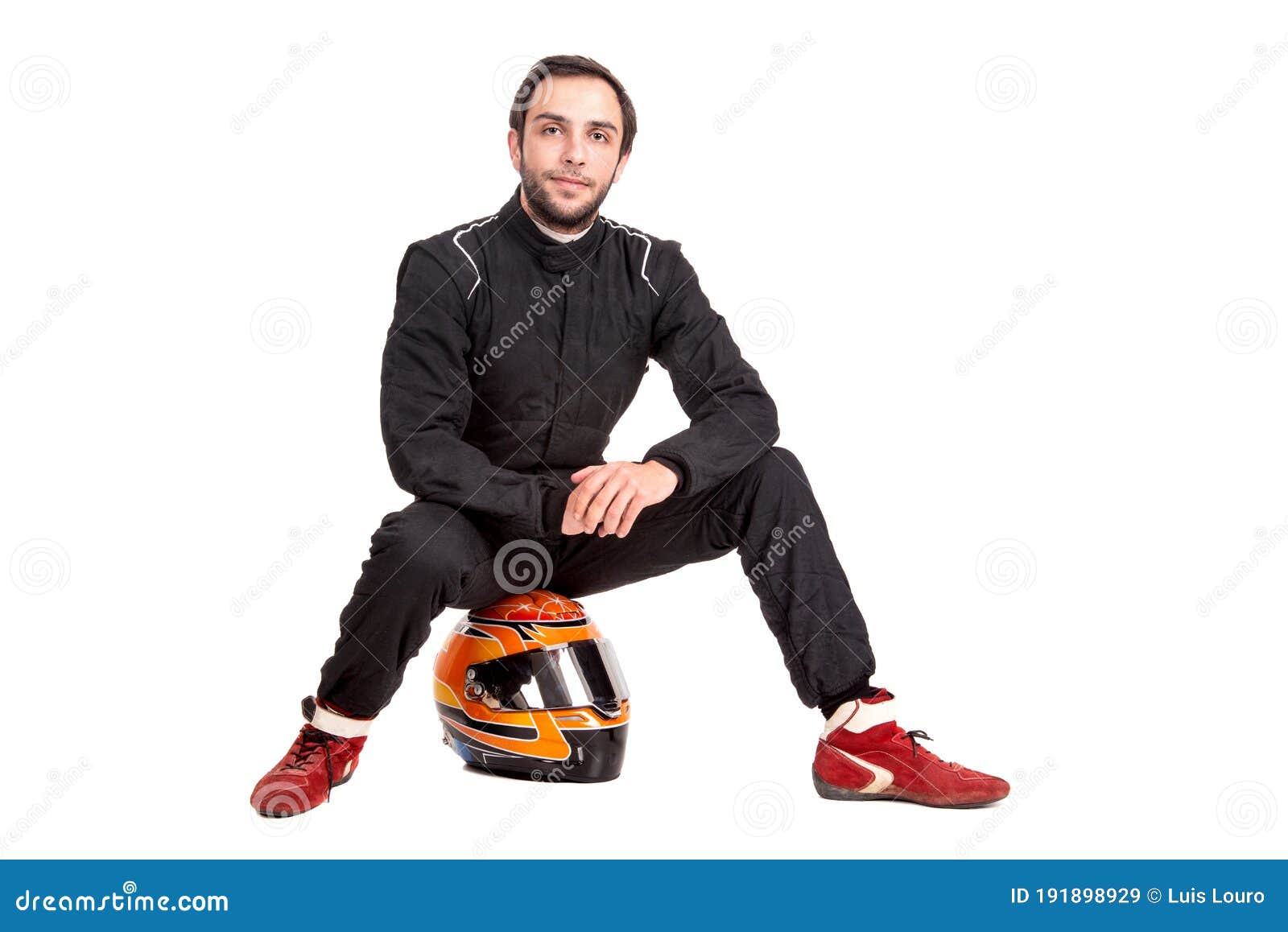 Racing Driver Isolated in White Stock Image - Image of sports, drive ...