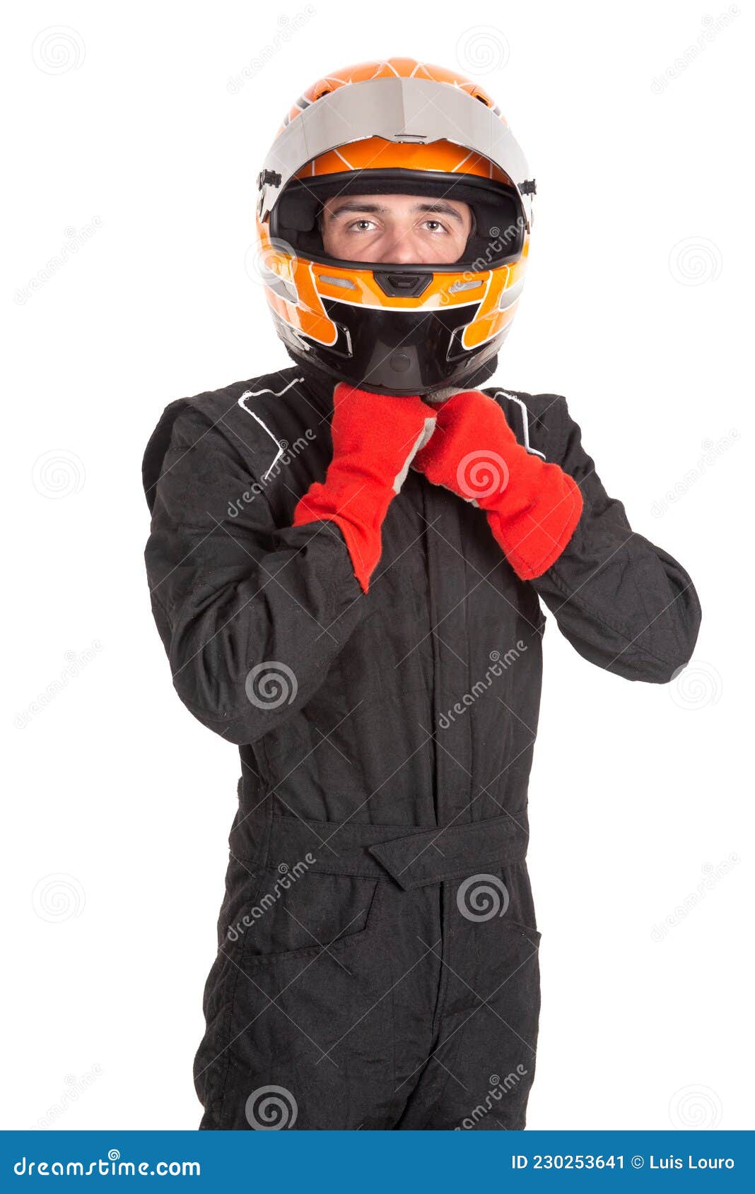 Racing Driver Isolated in White Stock Image - Image of team, racing ...
