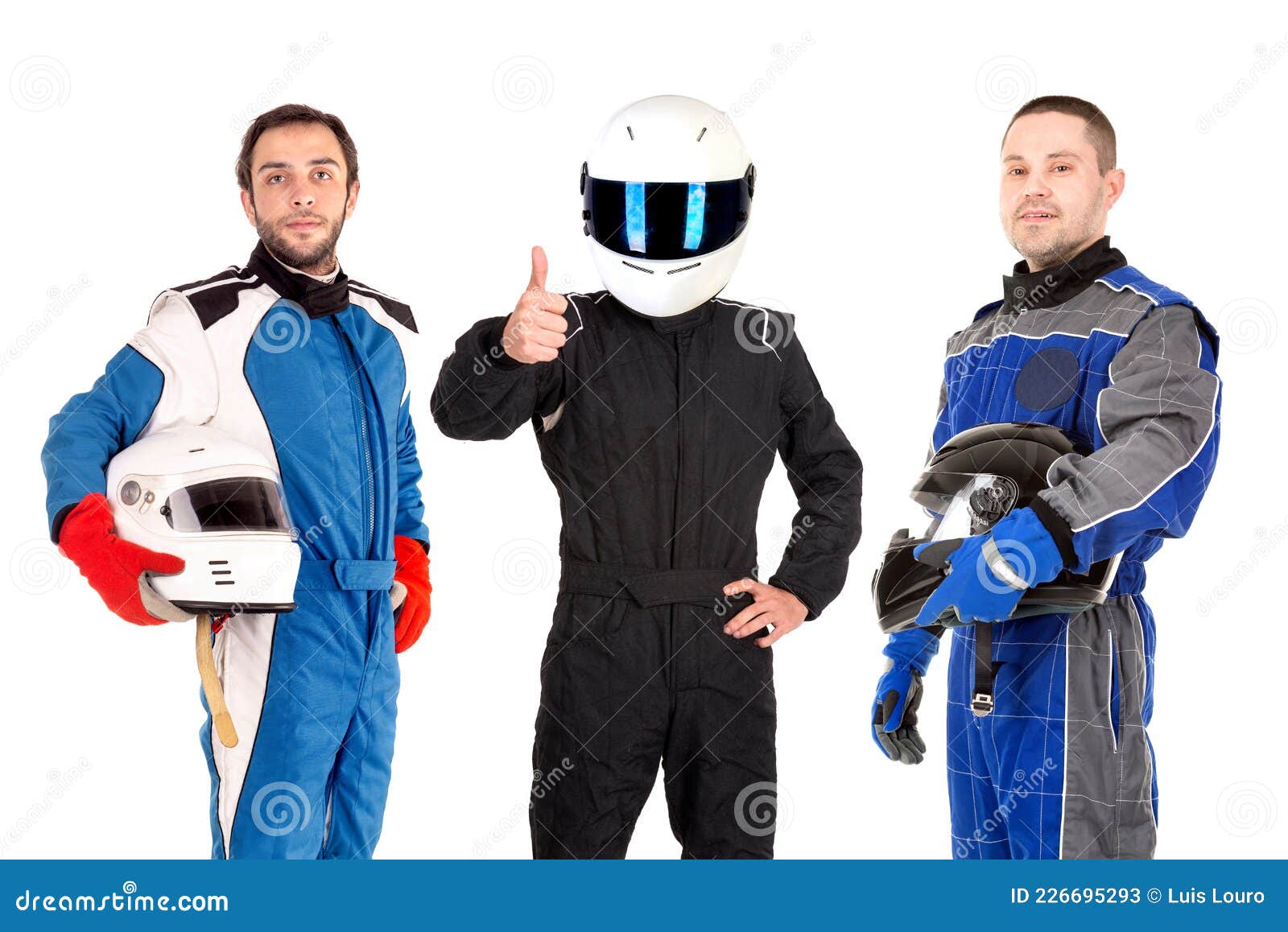 Racing drivers stock image. Image of people, posing - 226695293