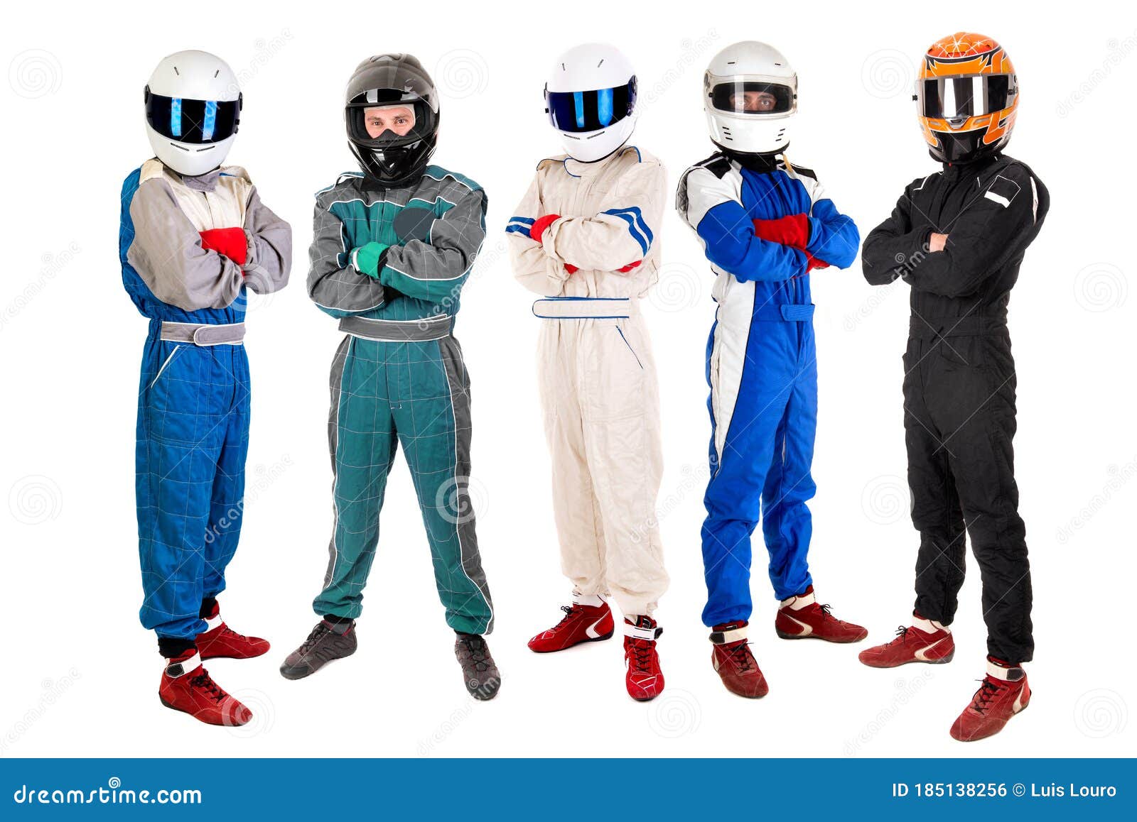 Racing drivers stock photo. Image of racer, posing, single - 185138256