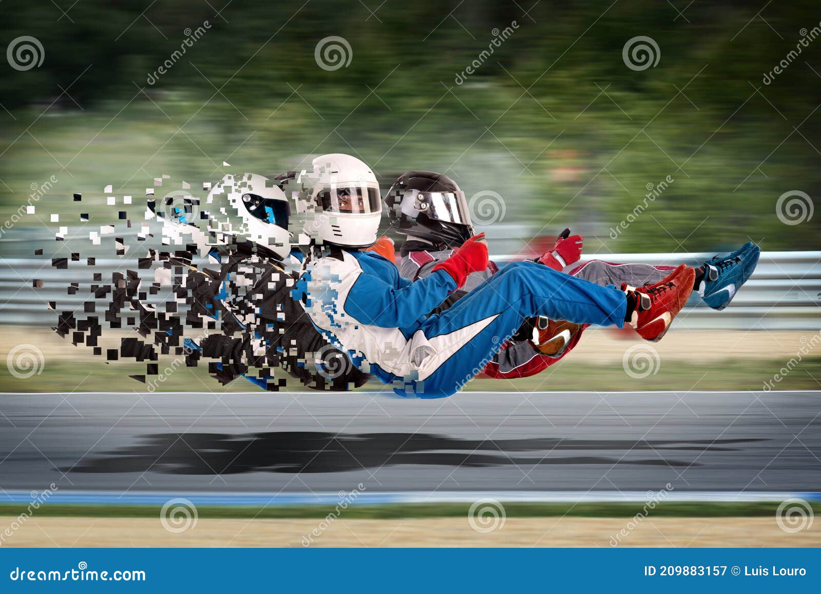 Racing drivers on track stock image. Image of competition - 209883157