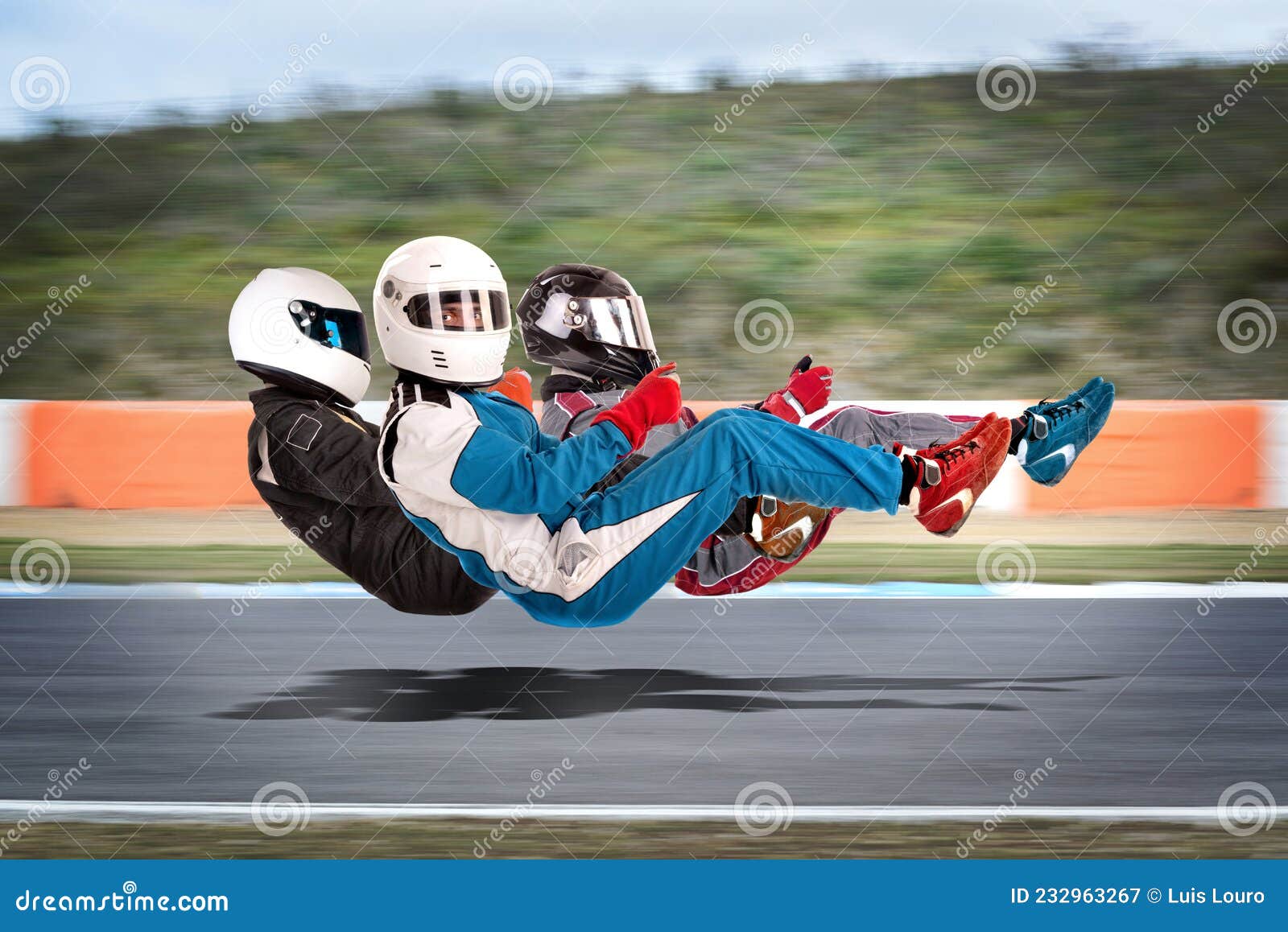 Racing drivers on track stock image. Image of racer - 232963267