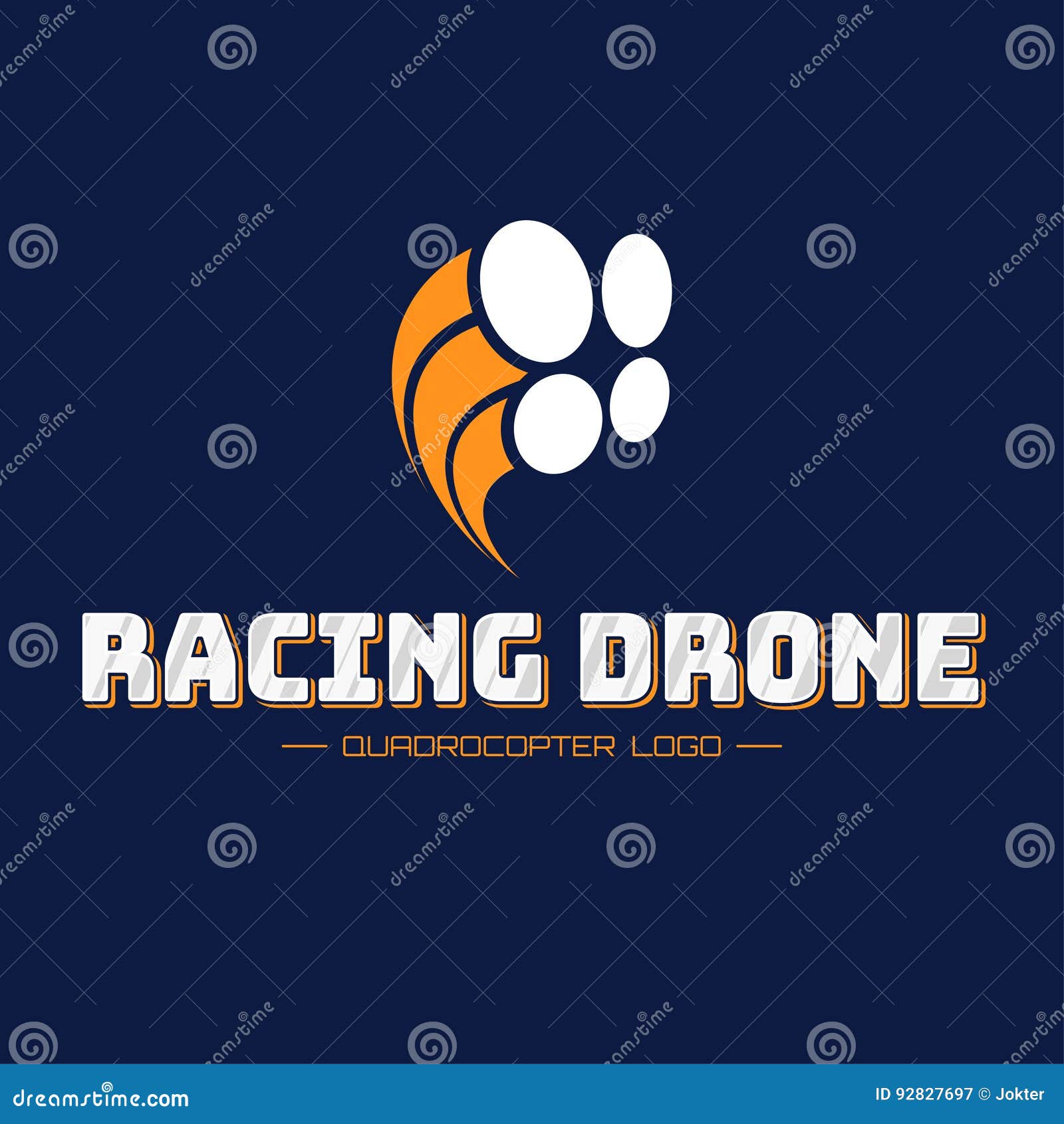 Racing drone logo stock vector. Illustration of propeller - 92827697