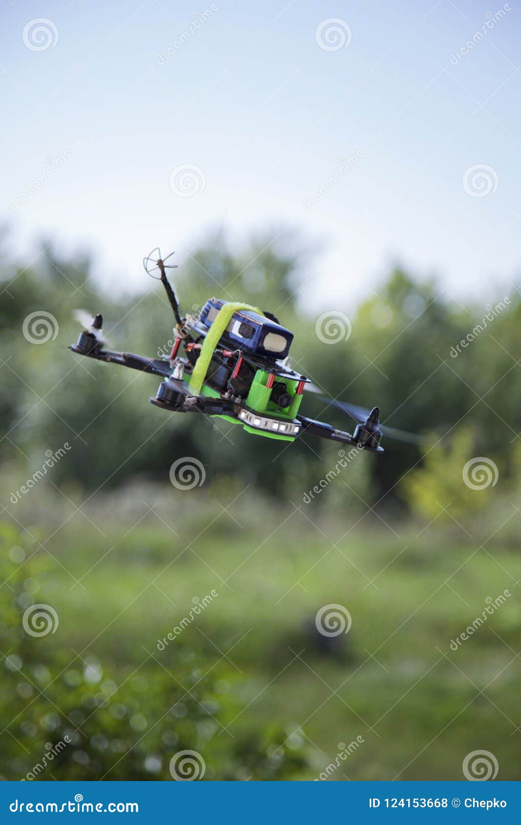 Racing Drones Chasing in the Sky Stock Photo - Image of professional ...