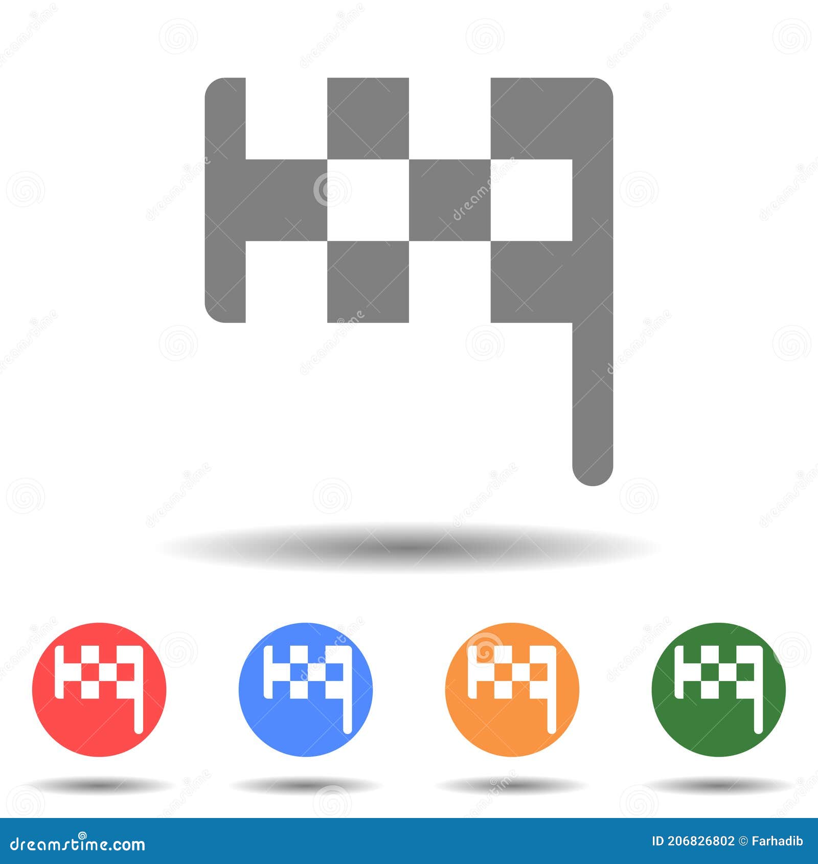 Racing Finish Flag Vector Isolated Stock Vector - Illustration of ...