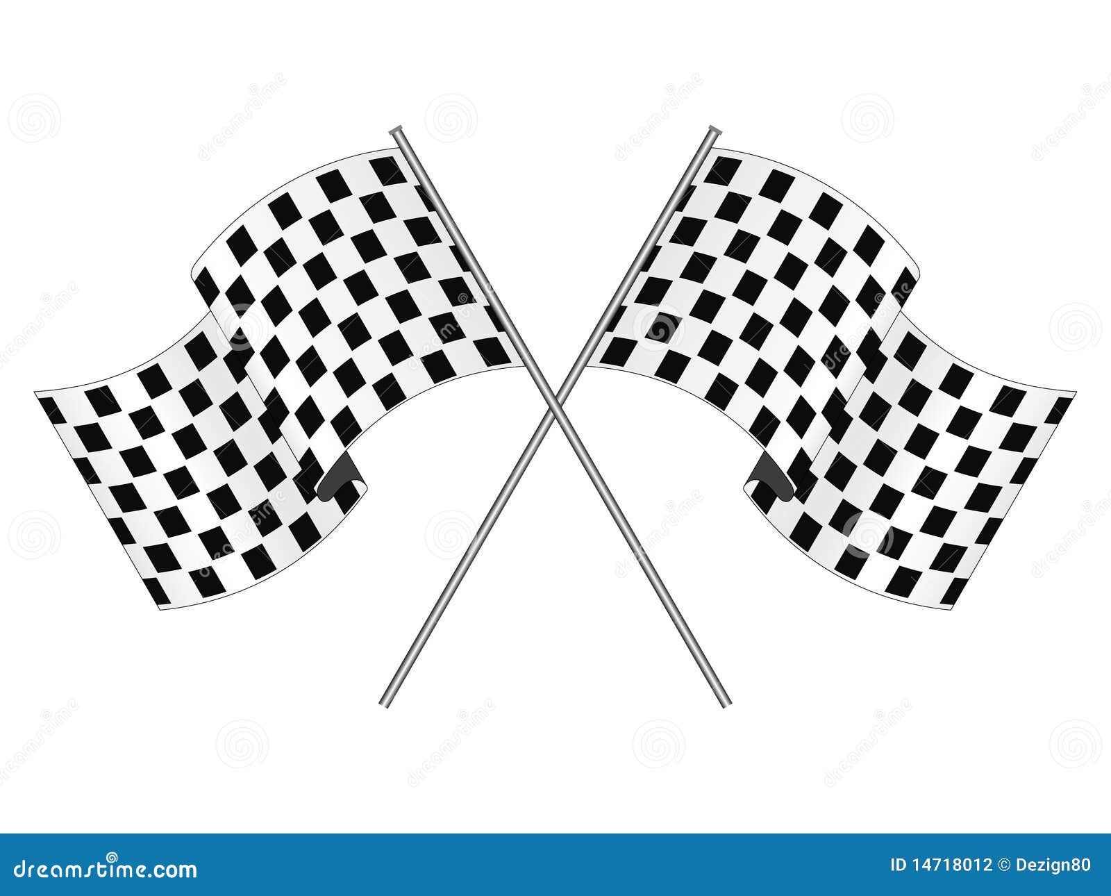 Finishing Checkered Flag stock vector. Illustration of finishing - 14718012