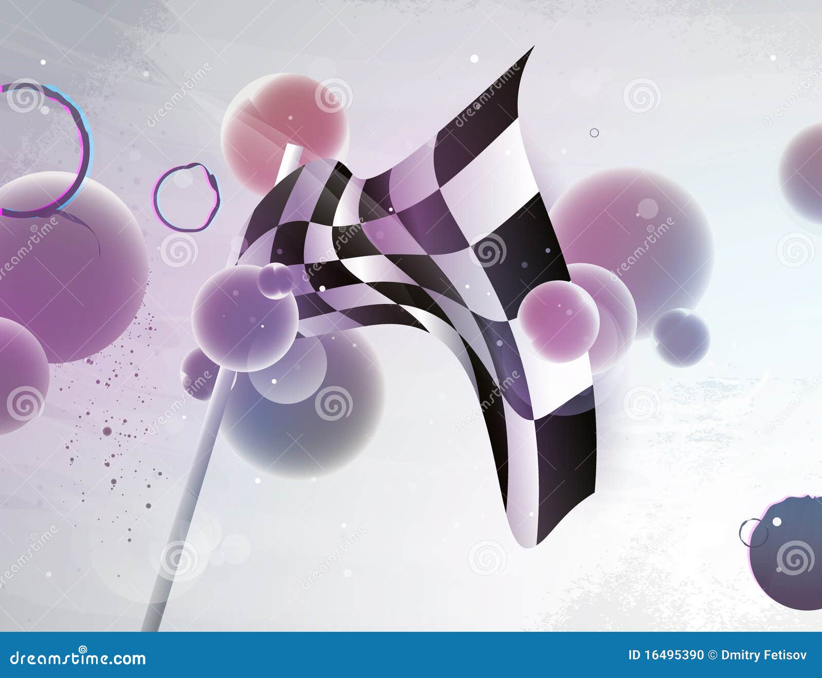 Racing Flag with Abstract Shape Stock Vector - Illustration of effect ...