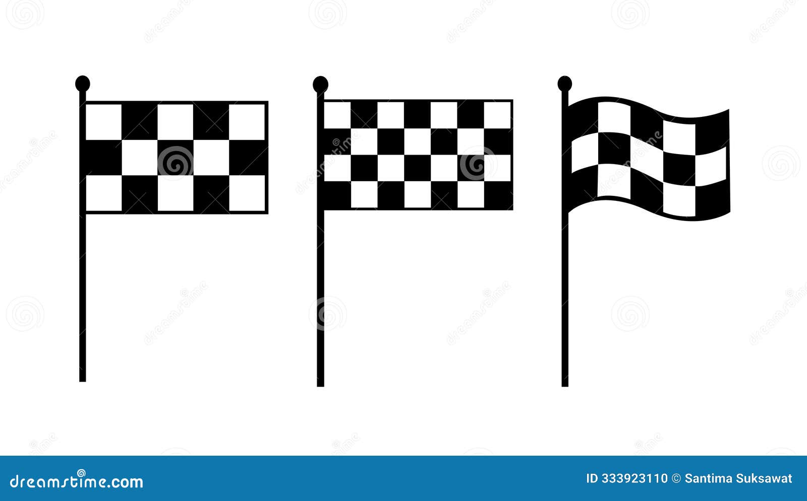 Racing Flag. Checkered Flag Vector Illustration Stock Vector ...