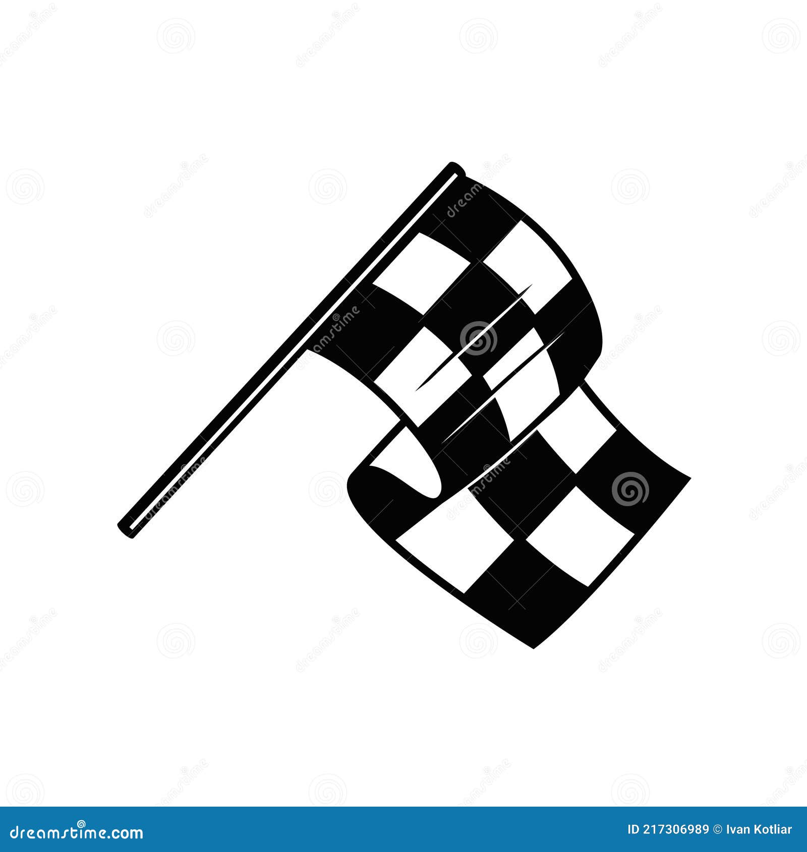 Racing Flag with Chess Pattern. Design Element for Poster, Emblem, Sign ...