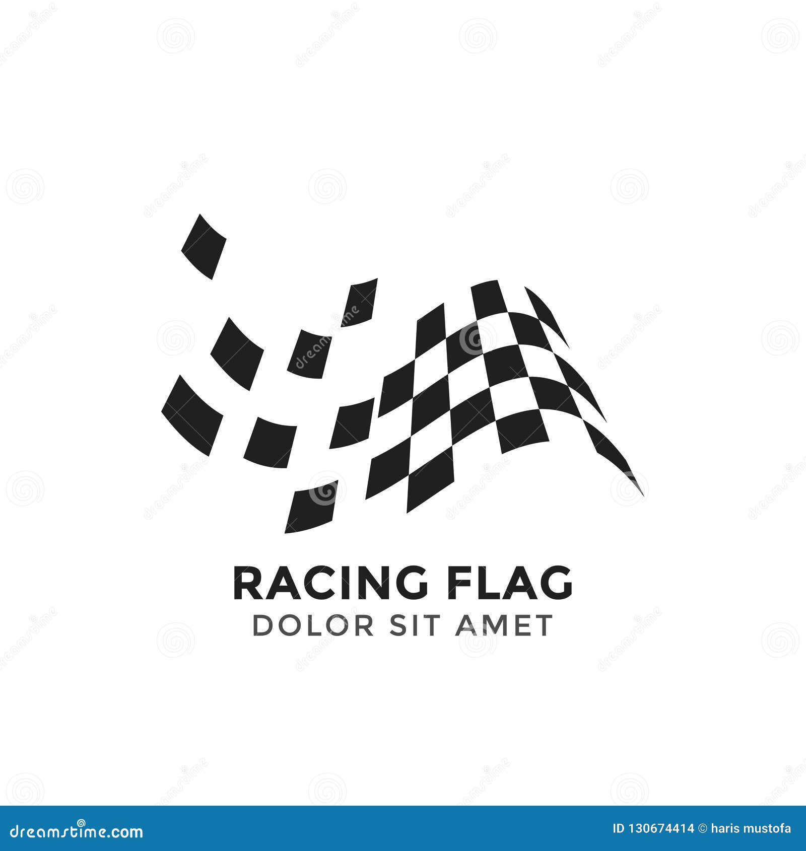 Racing Flag Graphic Design Template Vector Illustration Stock Vector ...