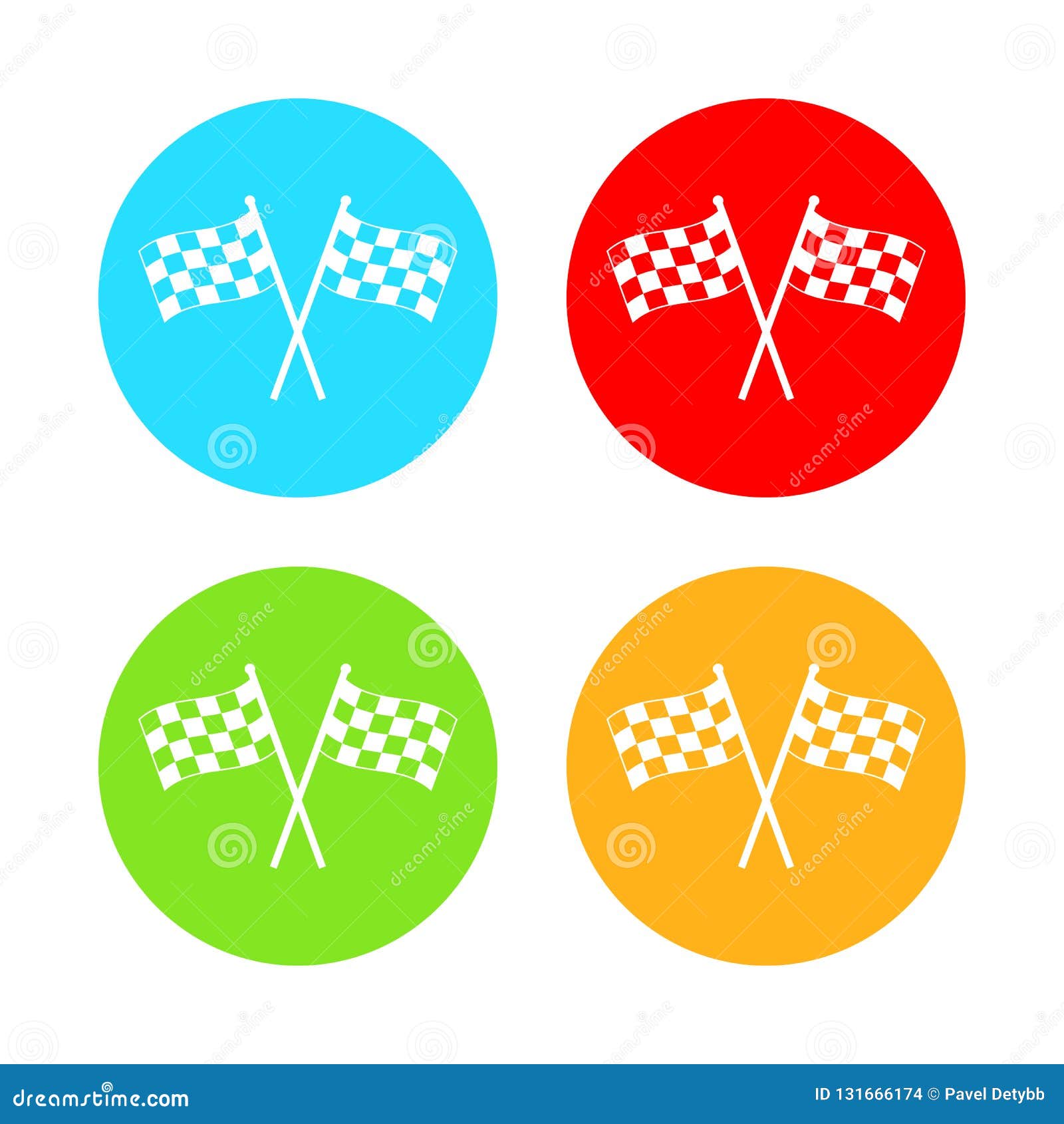 Racing Flag Icon. Vector Illustration, Flat Design. Stock Illustration ...