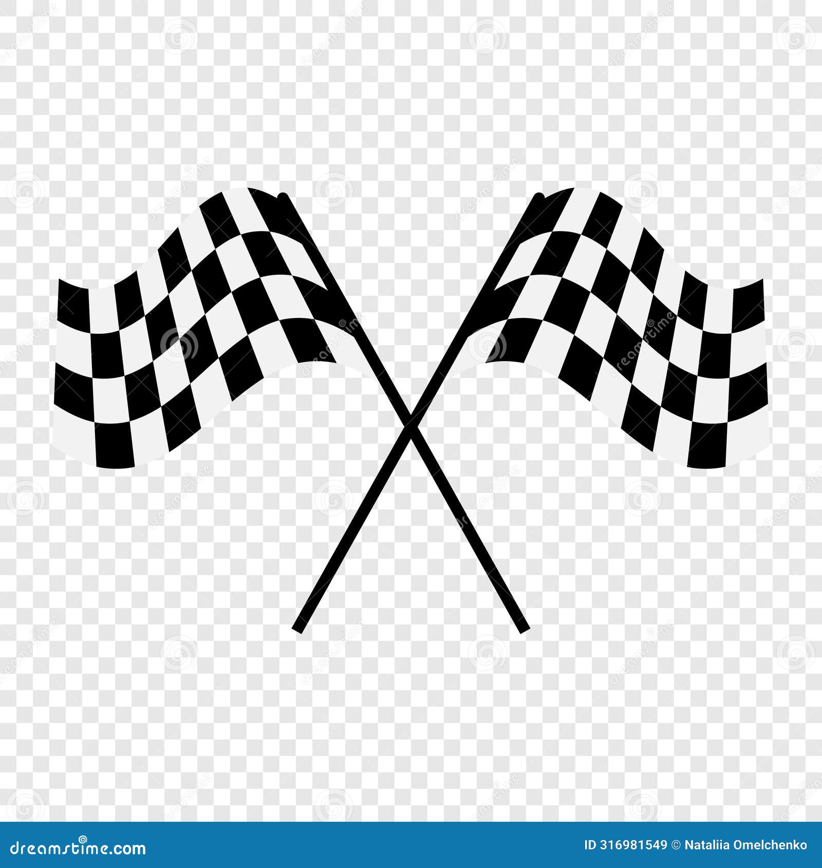 Racing Flag Vector. Checkered Flag for Start and Finish Stock Vector ...