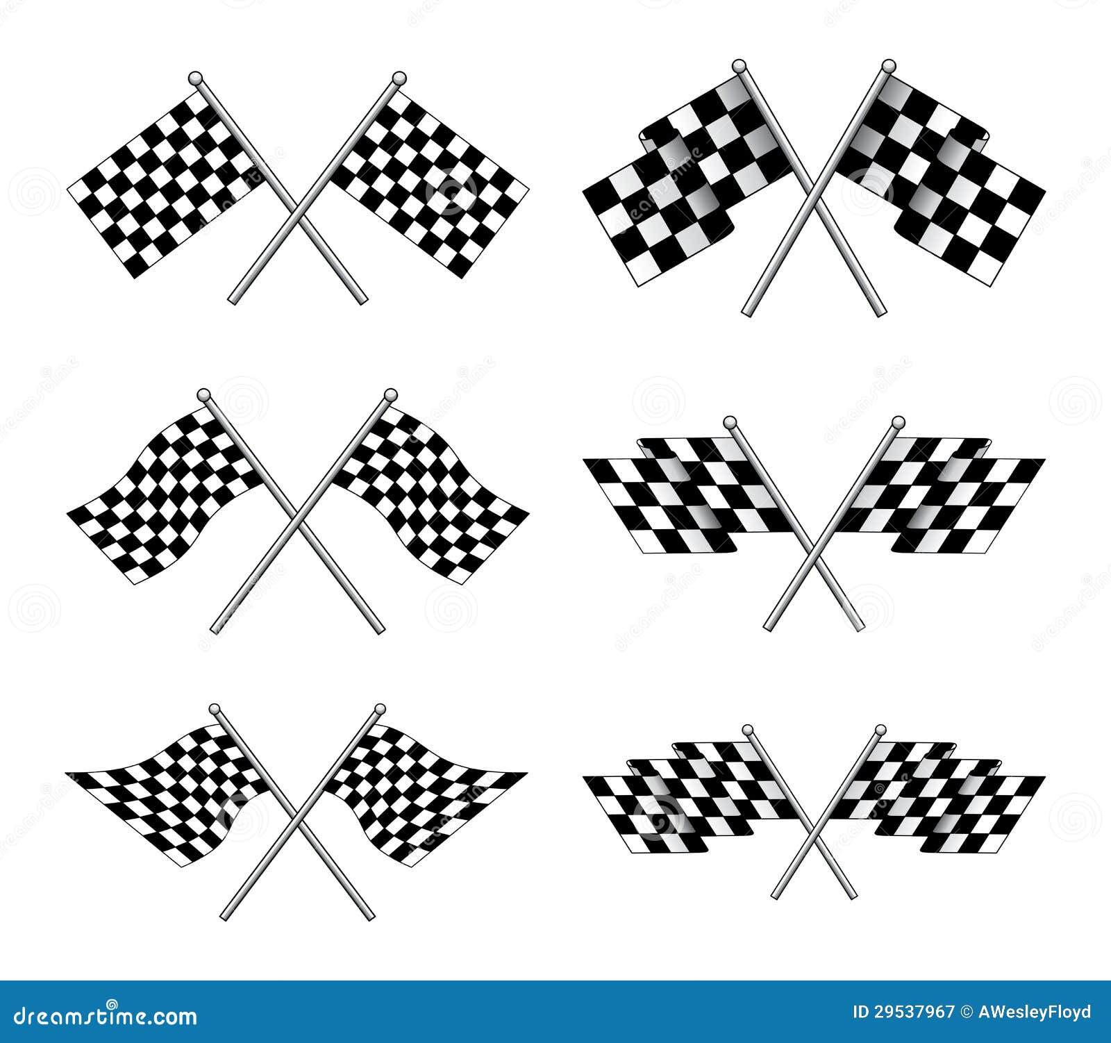 Racing Flags Set Illustration | CartoonDealer.com #63398964