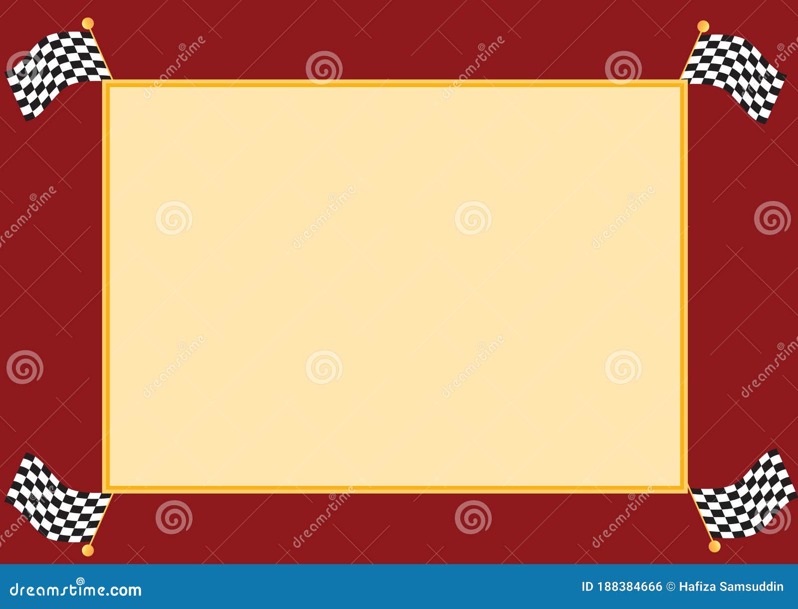 Racing Flags Frame Design. Vector Illustration Decorative Design Stock ...