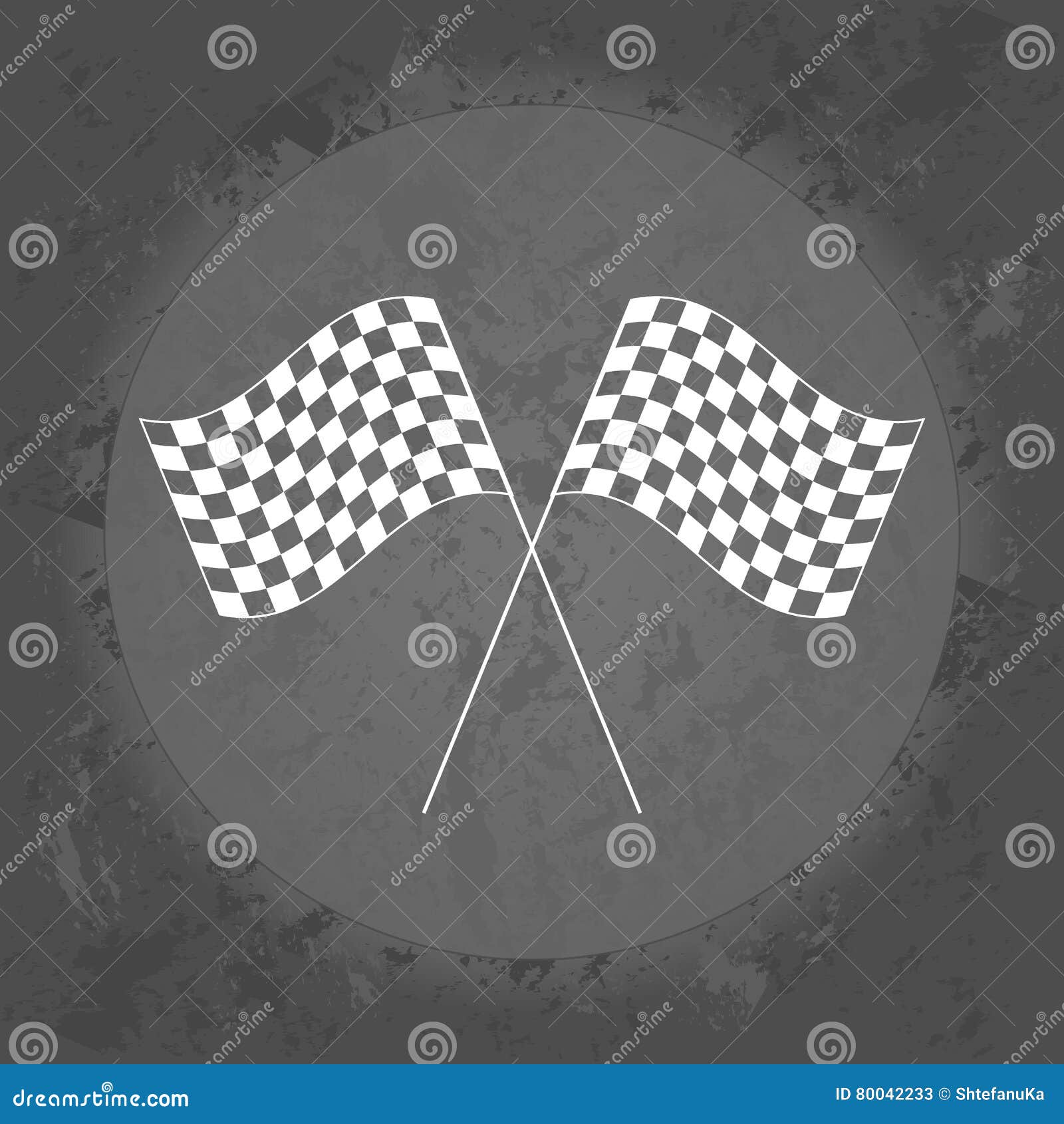 Racing Flags Icon on Gray Vintage Background . Stock Vector ...