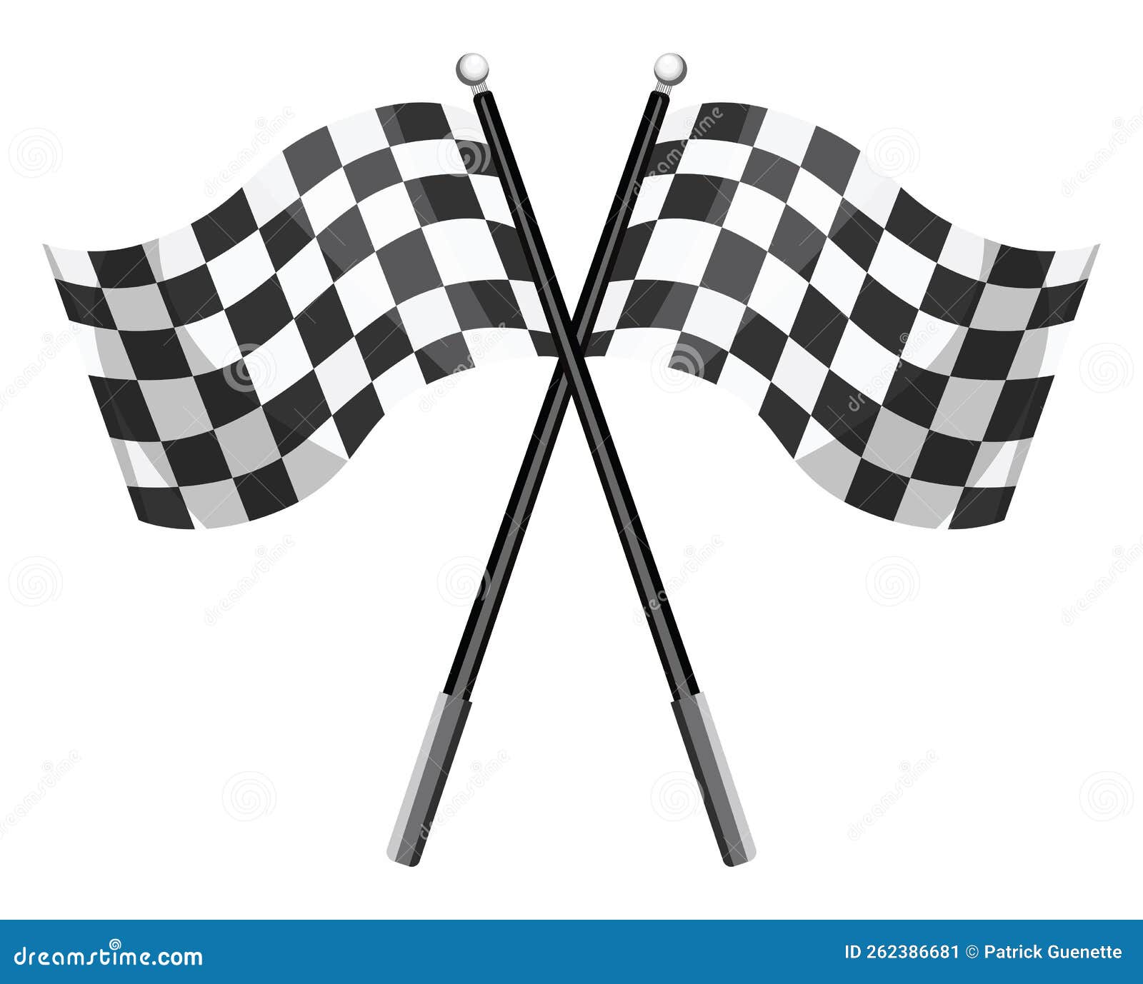 Racing flags, icon stock vector. Illustration of victory - 262386681