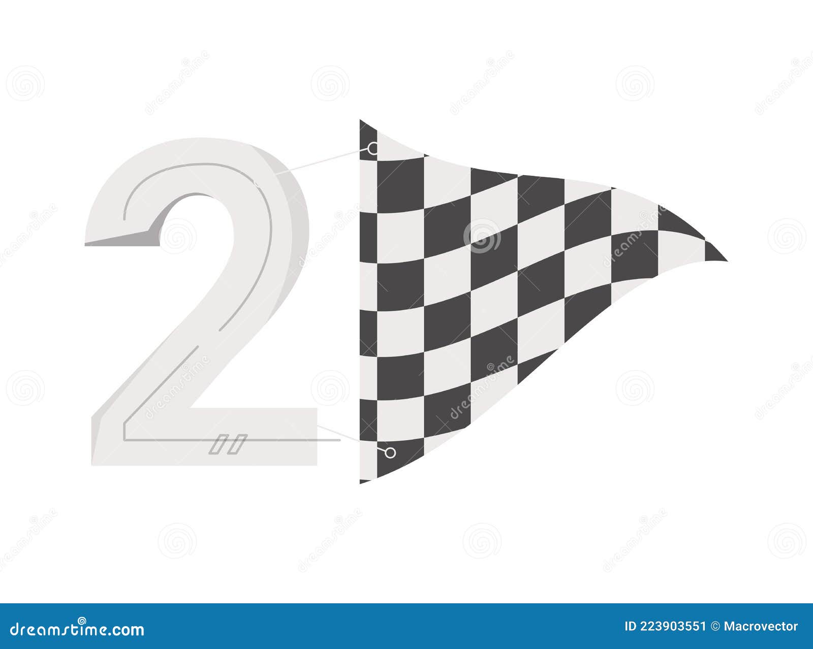 Racing Flat Icon stock vector. Illustration of winner - 223903551
