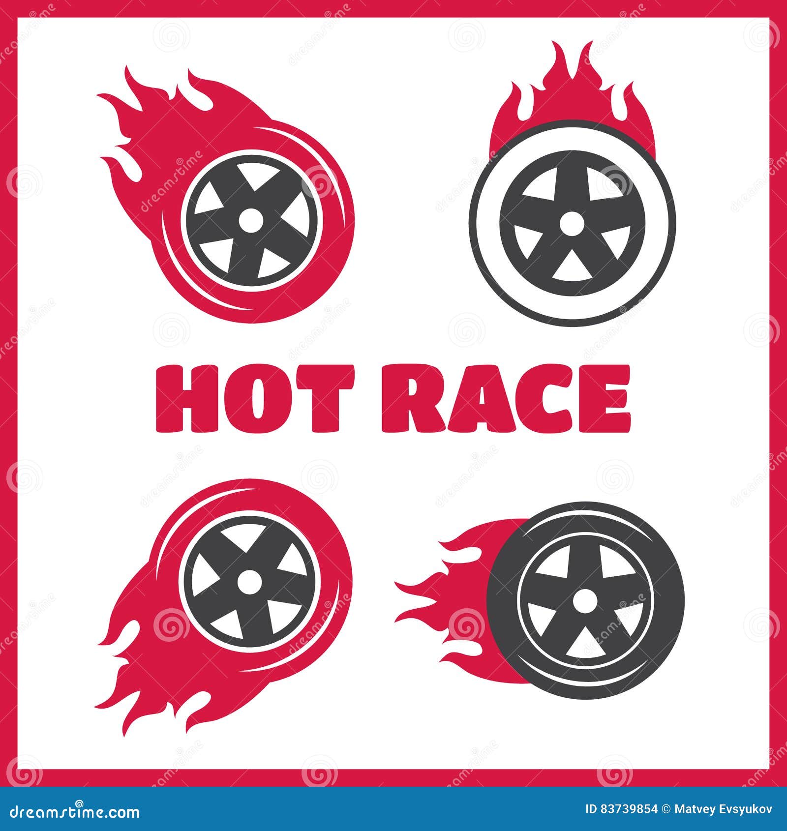 Racing Flat Labels Set. Blaze and Flash Logo Stock Illustration ...