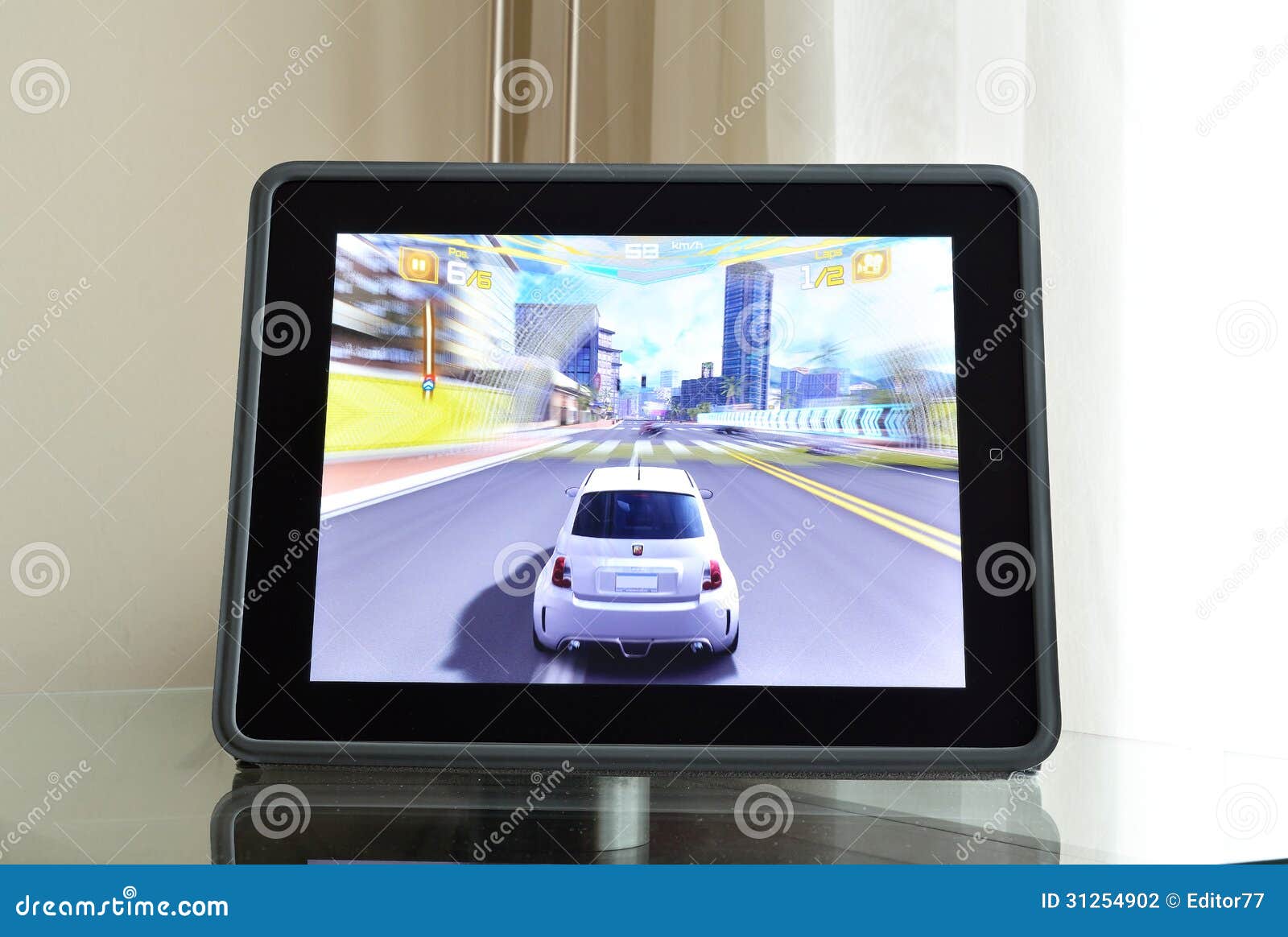 Racing Game on Apple Ipad 4 Retina Editorial Photography - Image of ...