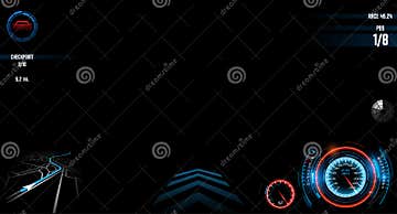 Racing Game Interface Screen Template Stock Vector - Illustration of ...