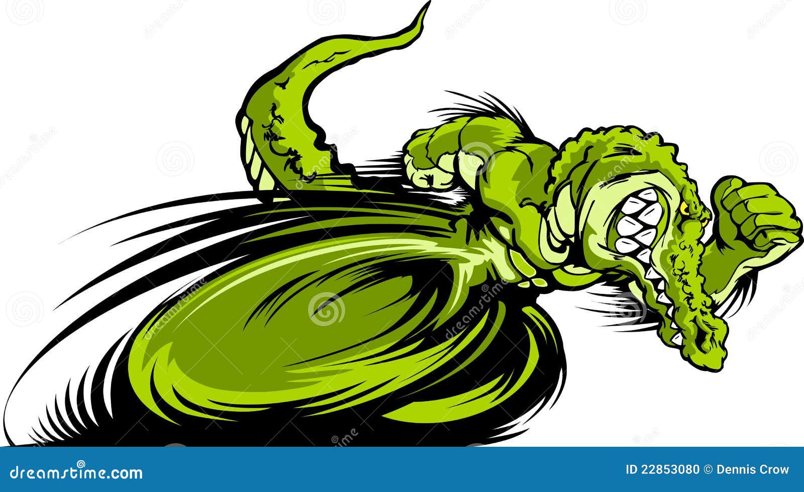 Racing Gator or Croc Mascot Graphic Image Stock Vector - Illustration ...