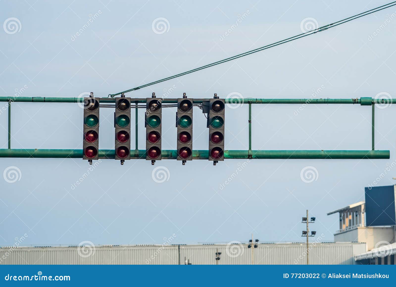 Racing green traffic light stock photo. Image of line - 77203022