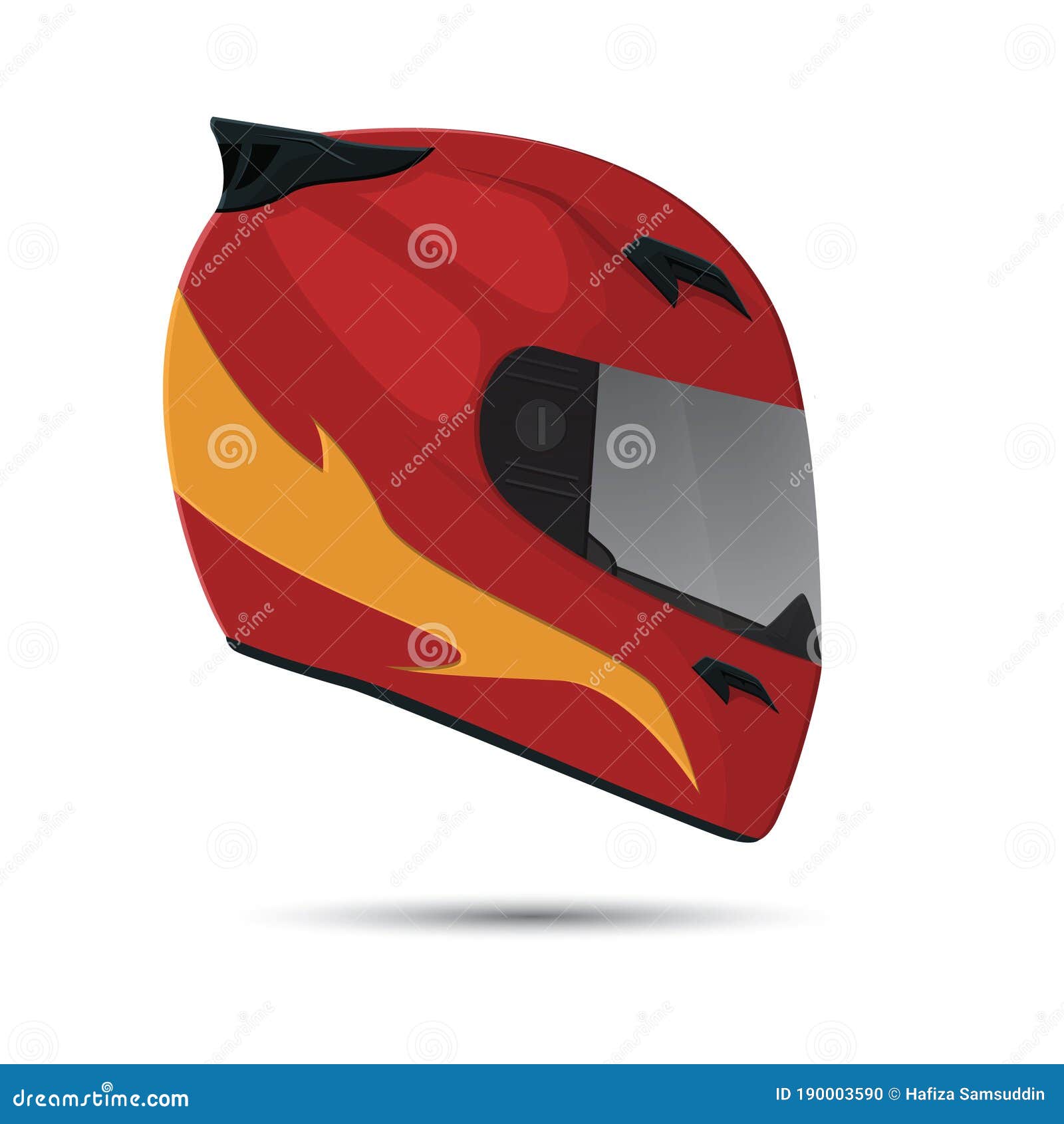 Racing Helmet. Vector Illustration Decorative Design Stock Vector ...